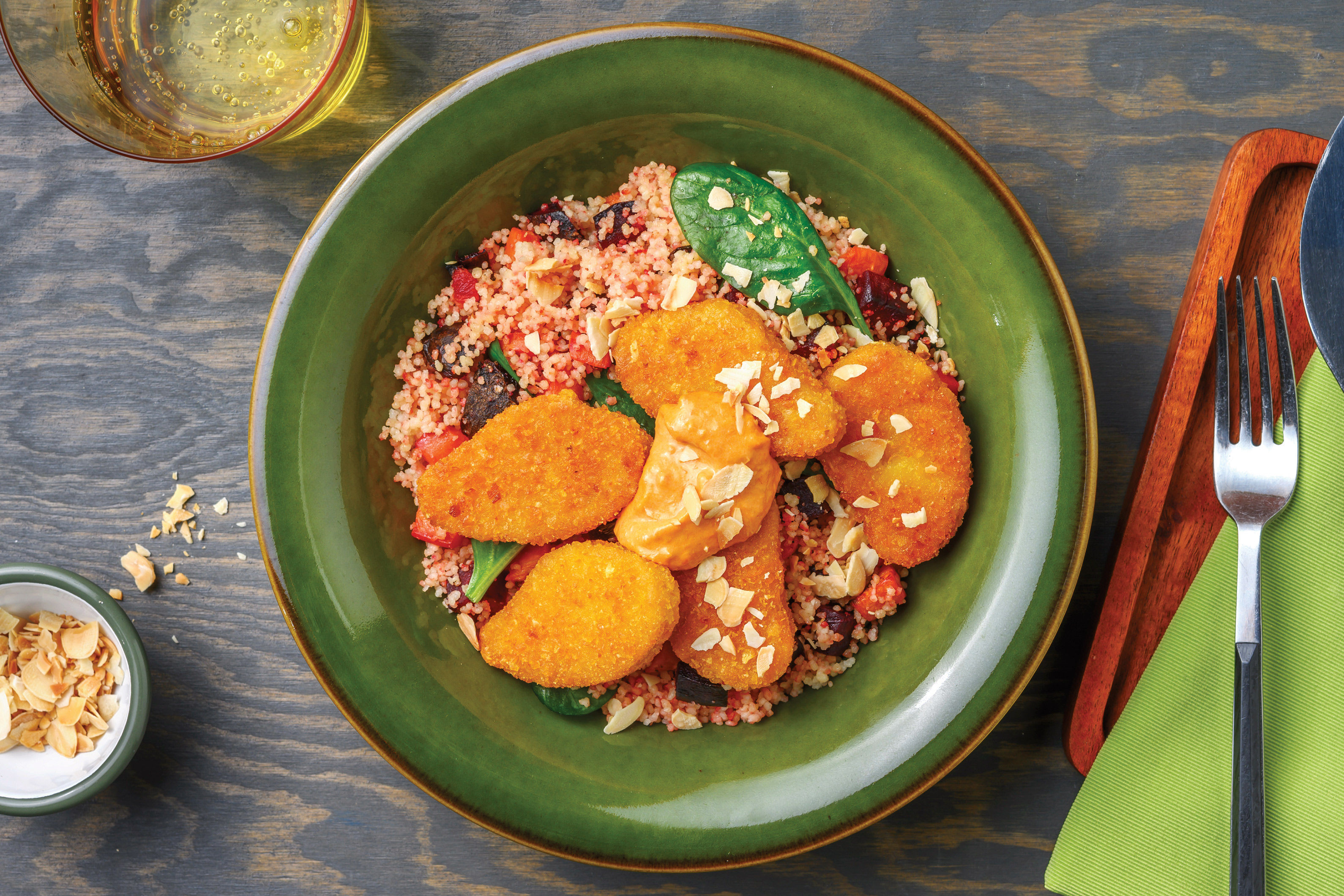 Plant-Based Crumbed Chick'n & Couscous Recipe | HelloFresh