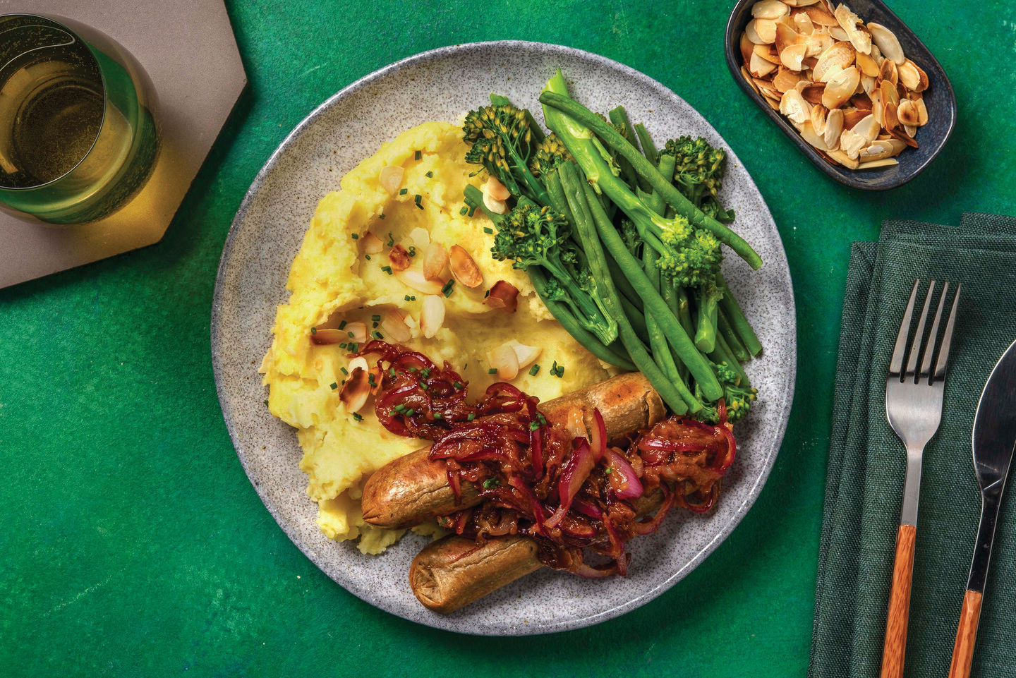 Plant-Based Herby Sausages & Potato Mash Recipe | HelloFresh