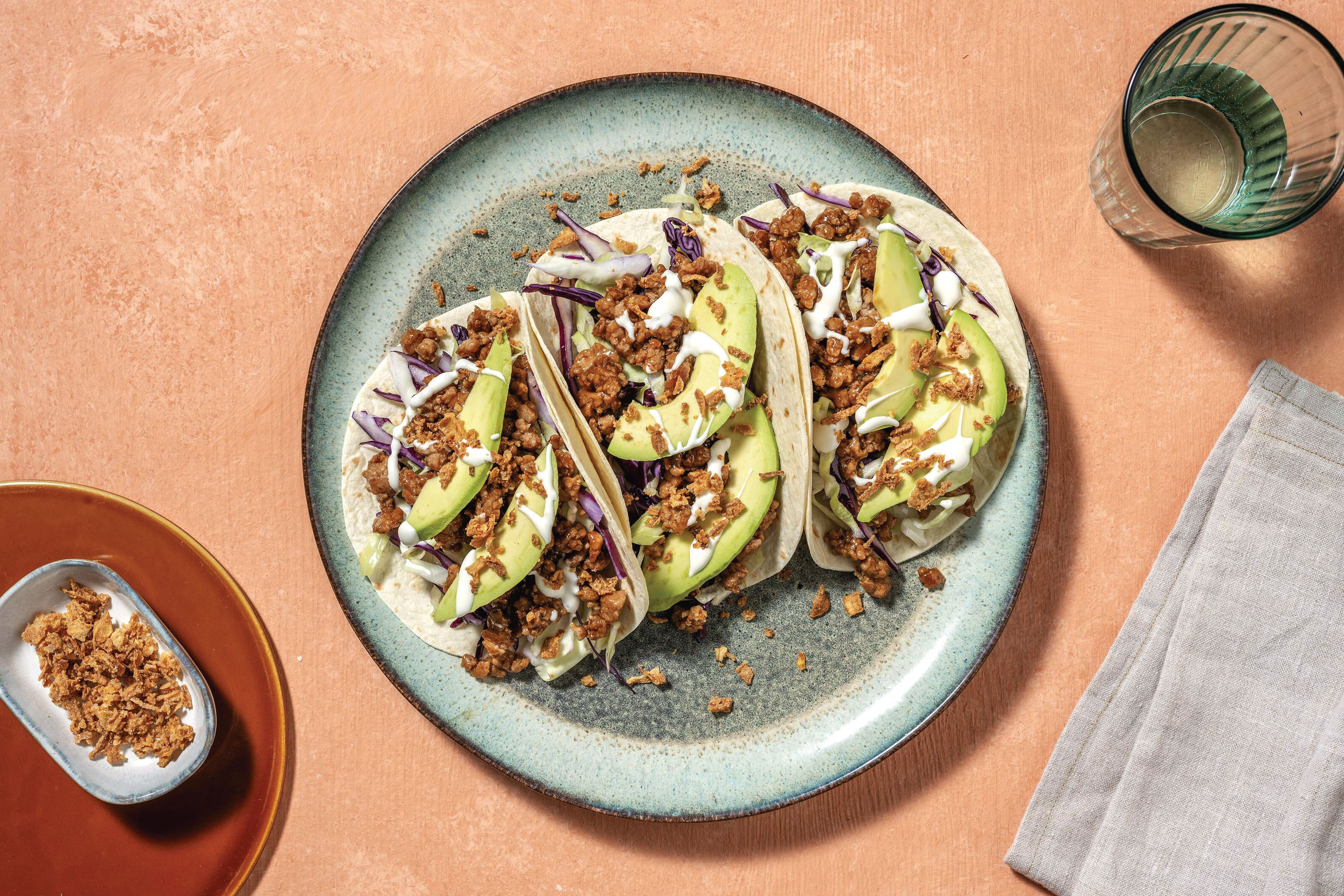 Plant-Based Mince Tacos & Plum Sauce Recipe | HelloFresh