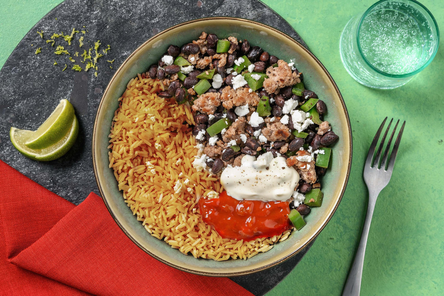 Bols au porc et au piment poblano Recette | HelloFresh