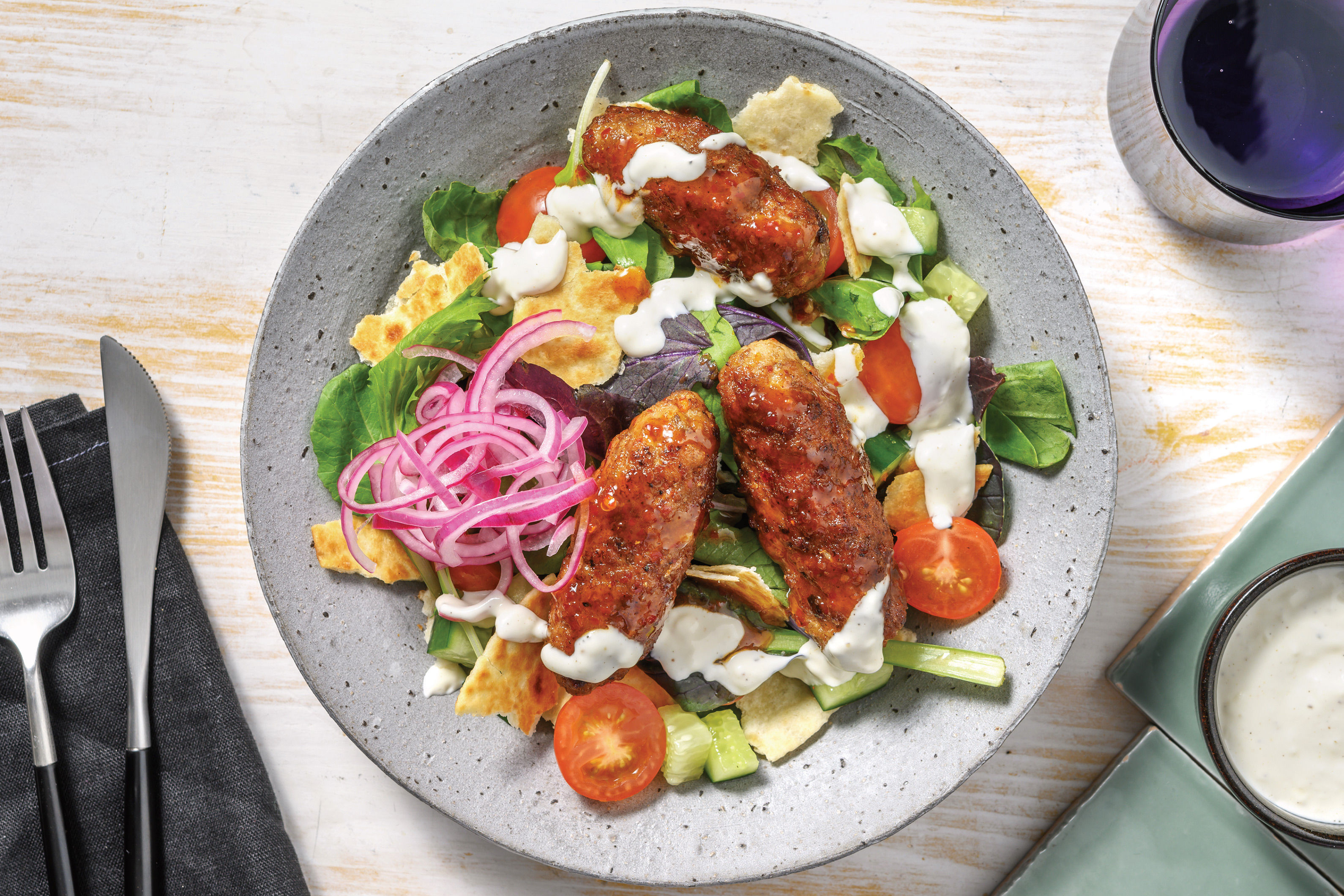 Harissa-Glazed Pork Koftas Recipe | HelloFresh