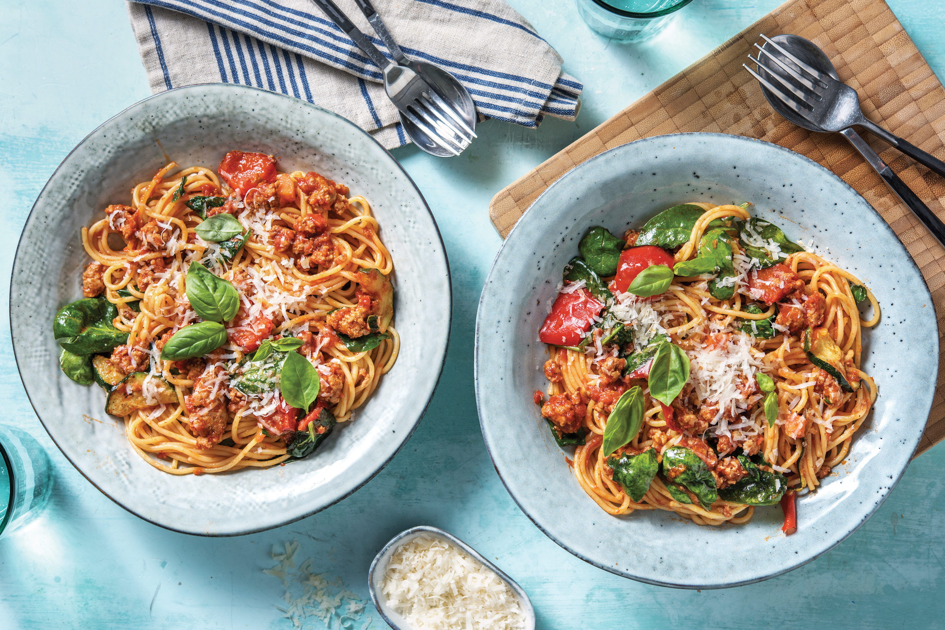 Pork & Roasted Veggie Spaghetti Recipe | HelloFresh