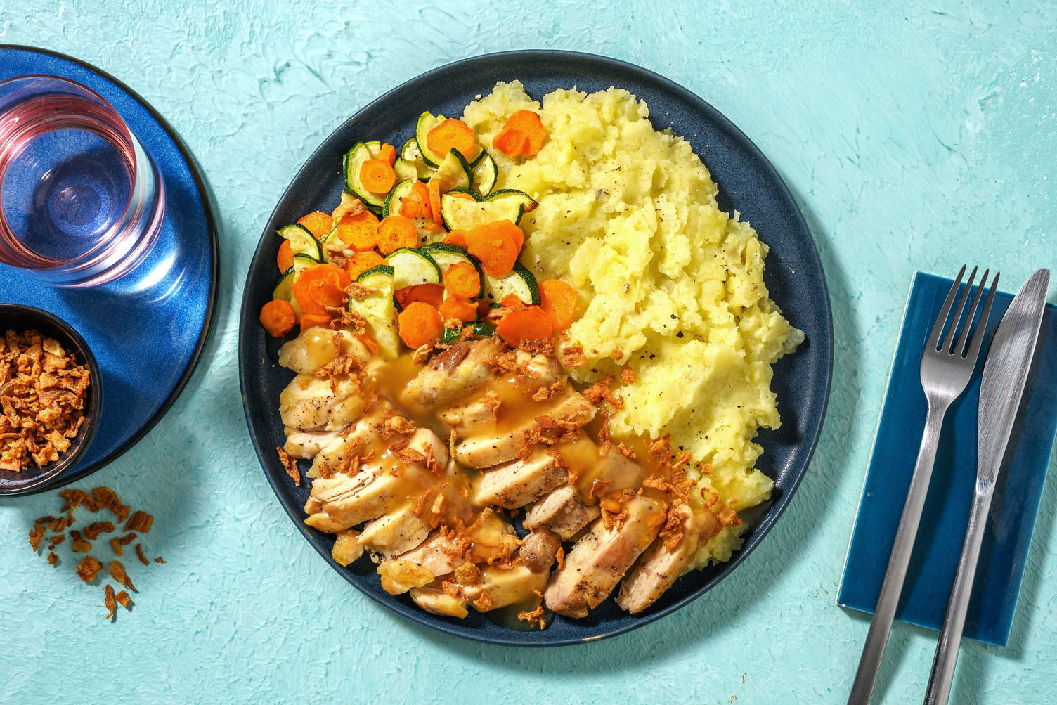 Poulet garni d’échalotes frites Recette | HelloFresh