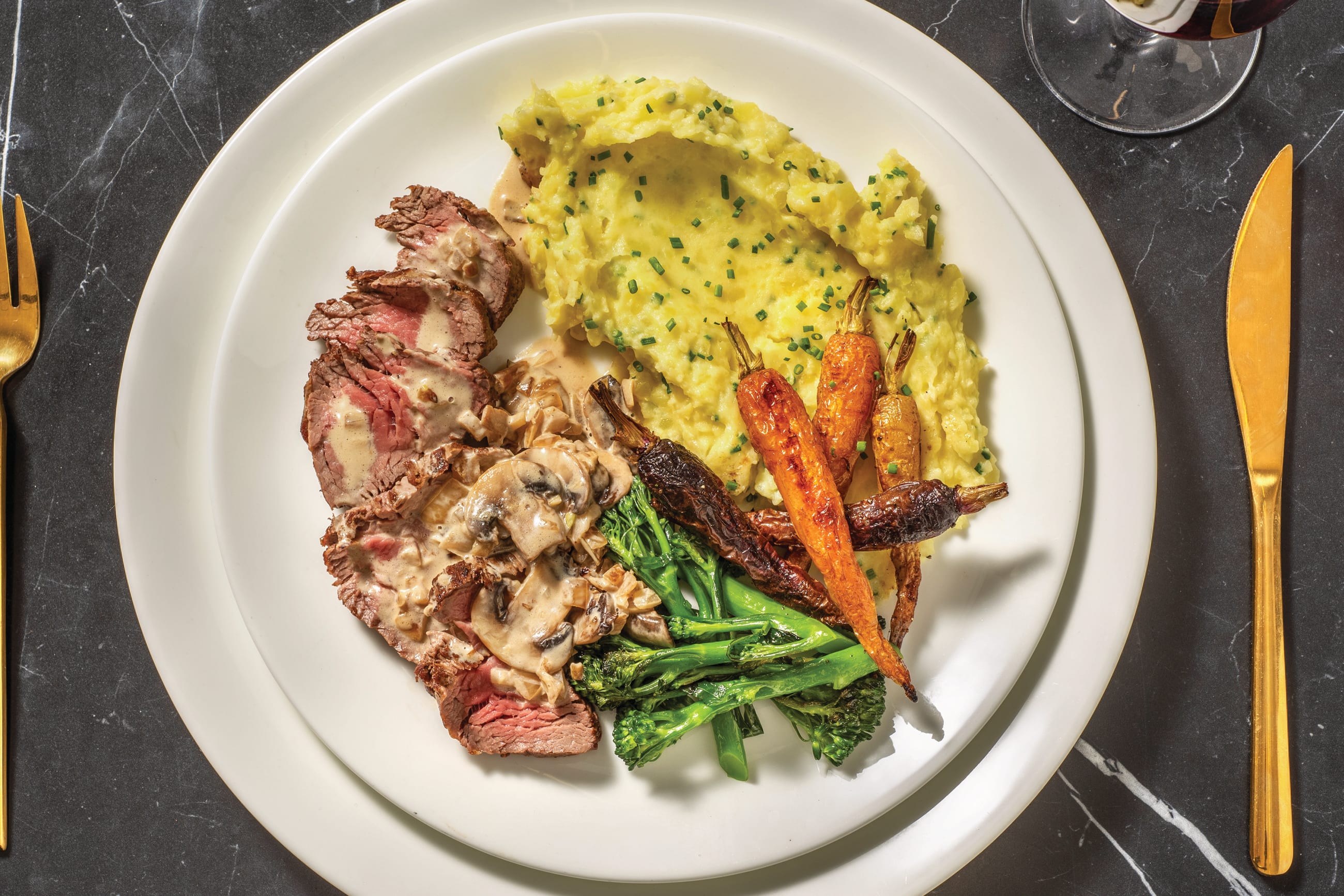 Premium Fillet Steak & Creamy Truffle-Mushroom Sauce Recipe | HelloFresh