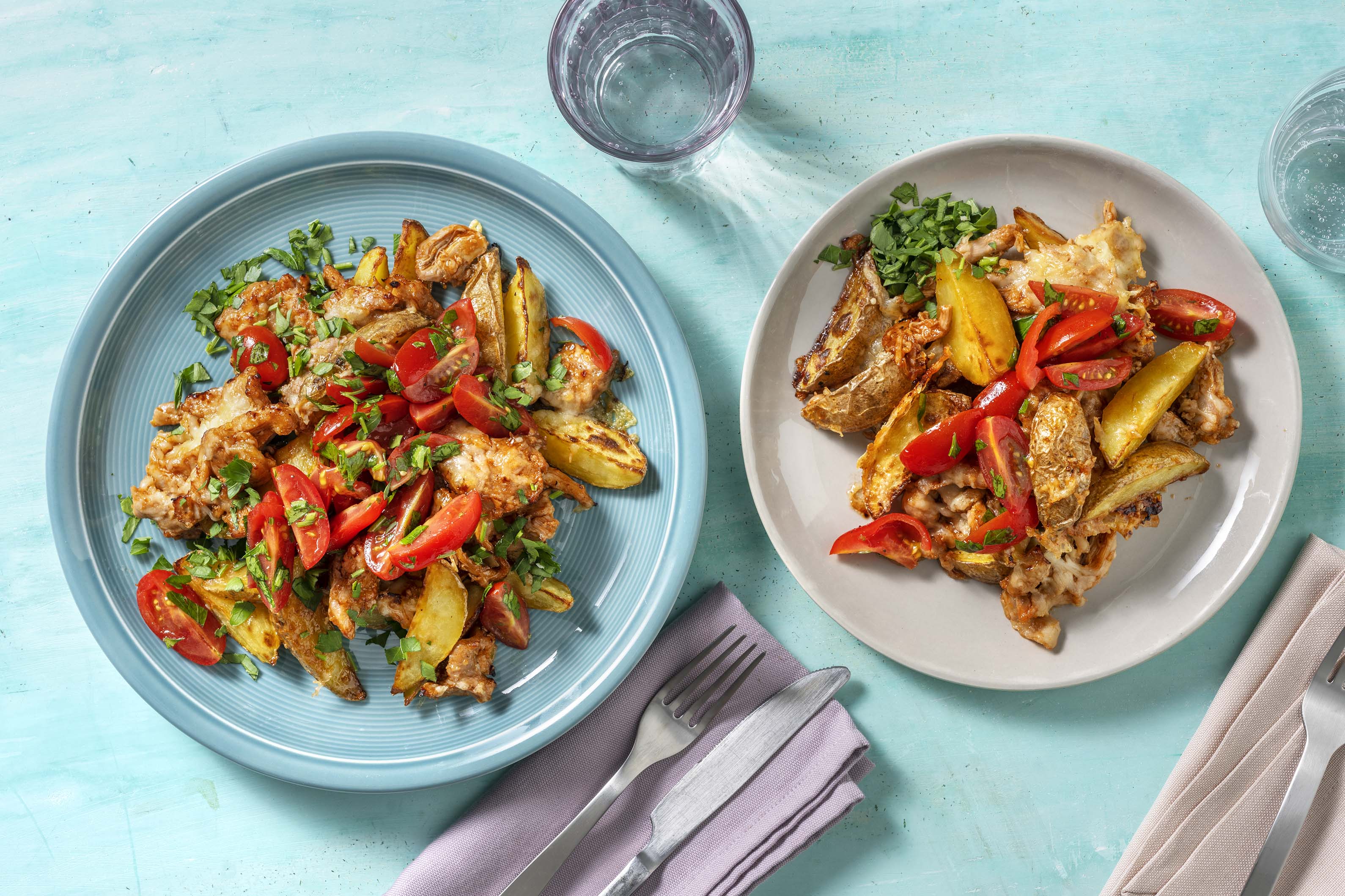 Pulled Chicken Loaded Cheesy Wedges Recipe | HelloFresh