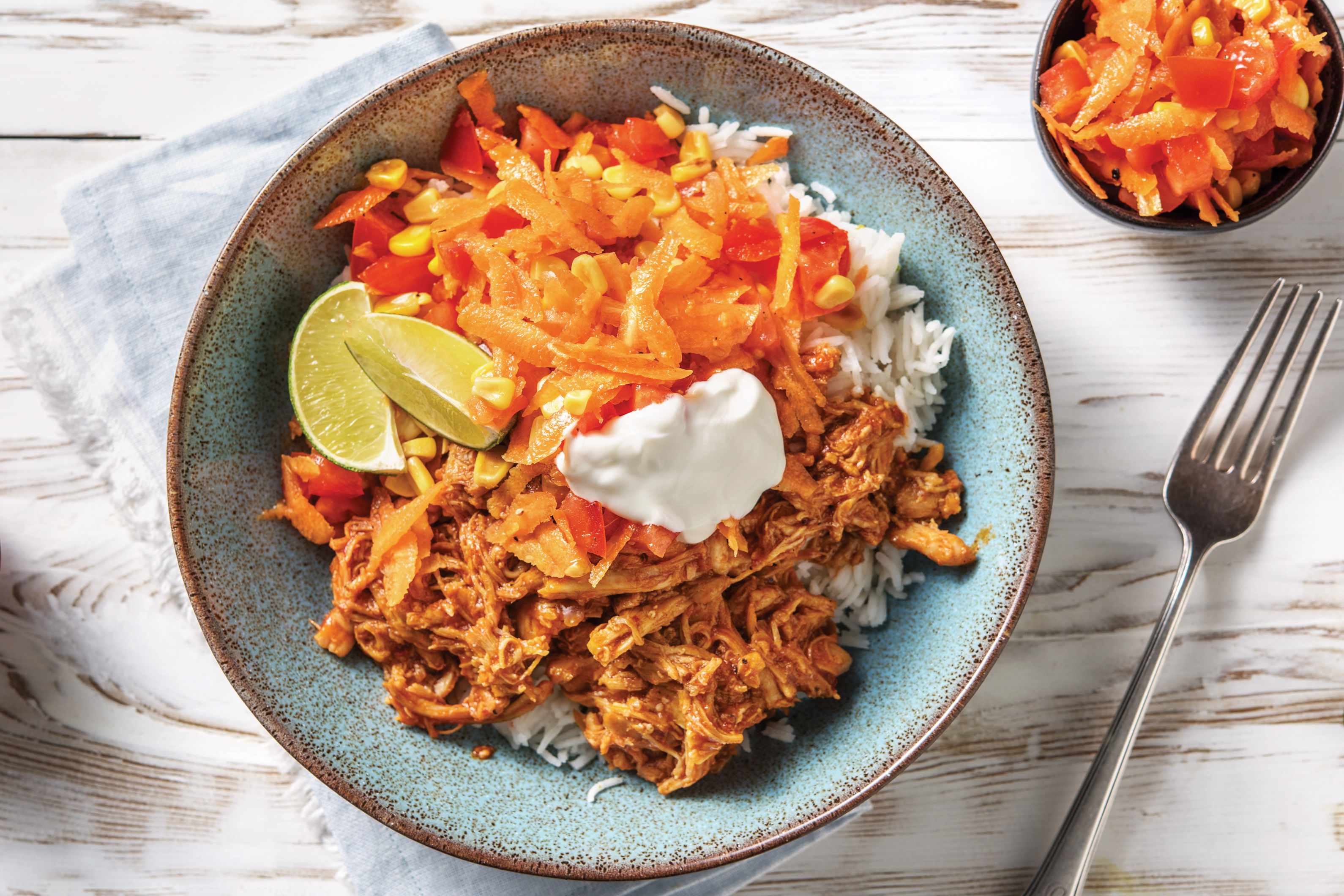 Pulled Mexican Chicken Rice Bowl Recipe | HelloFresh