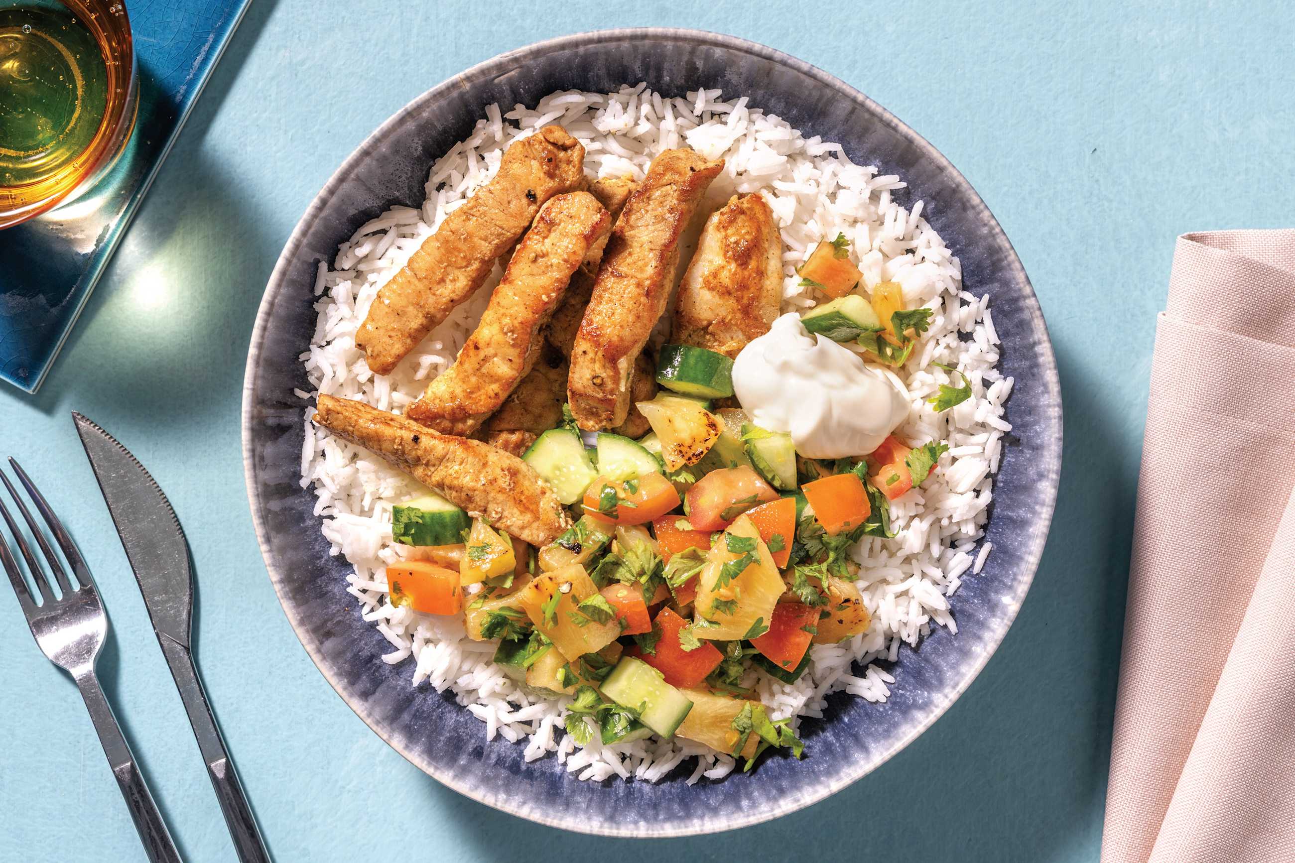Caribbean Pork & Coconut Rice Recipe | HelloFresh