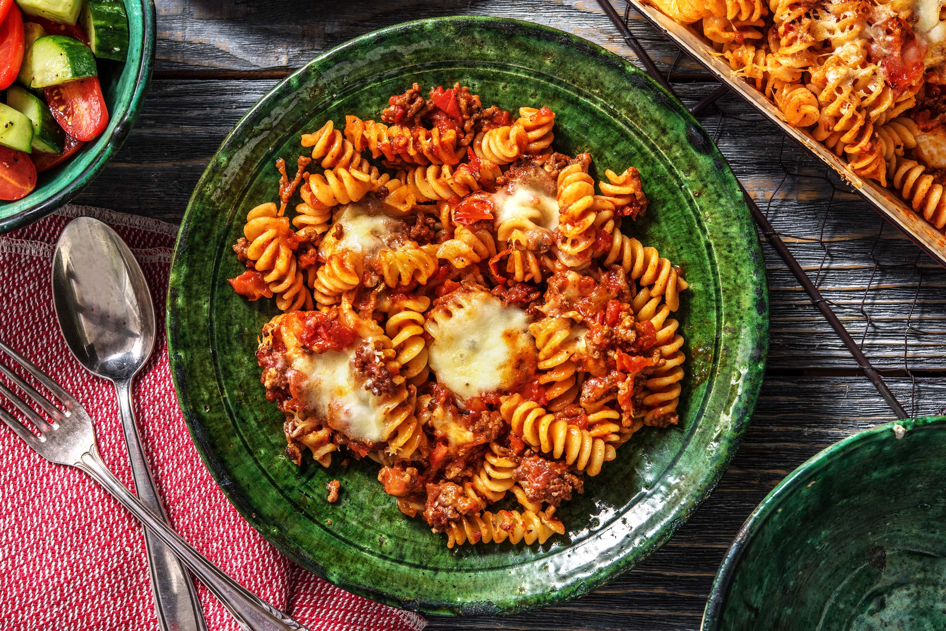 Fusilli Ragu with Dressed Salad Recipe | HelloFresh