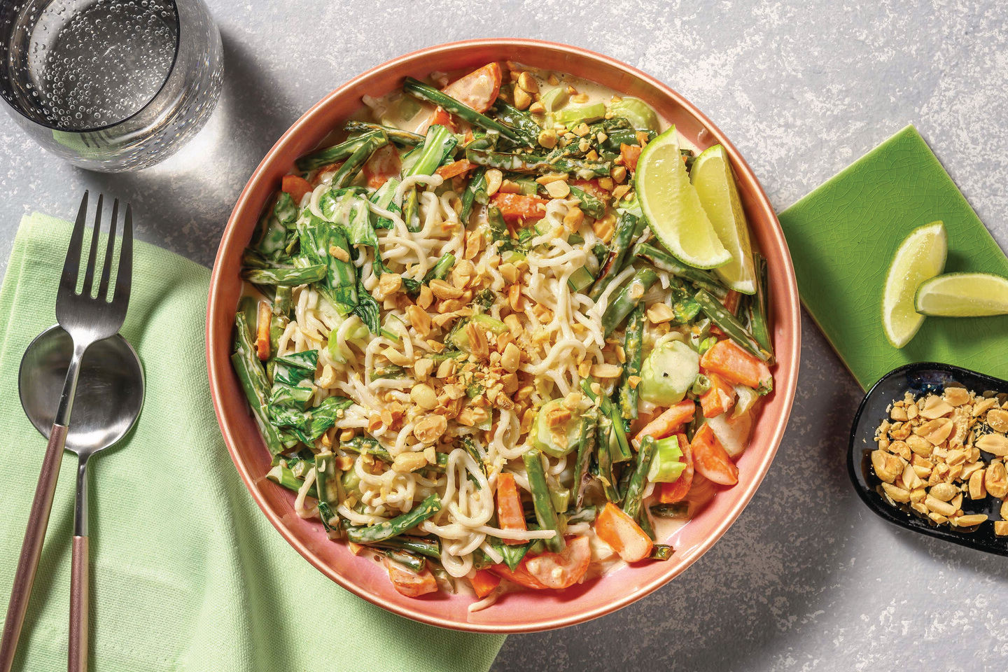 Veggie Laksa & Crushed Peanuts Recipe | HelloFresh