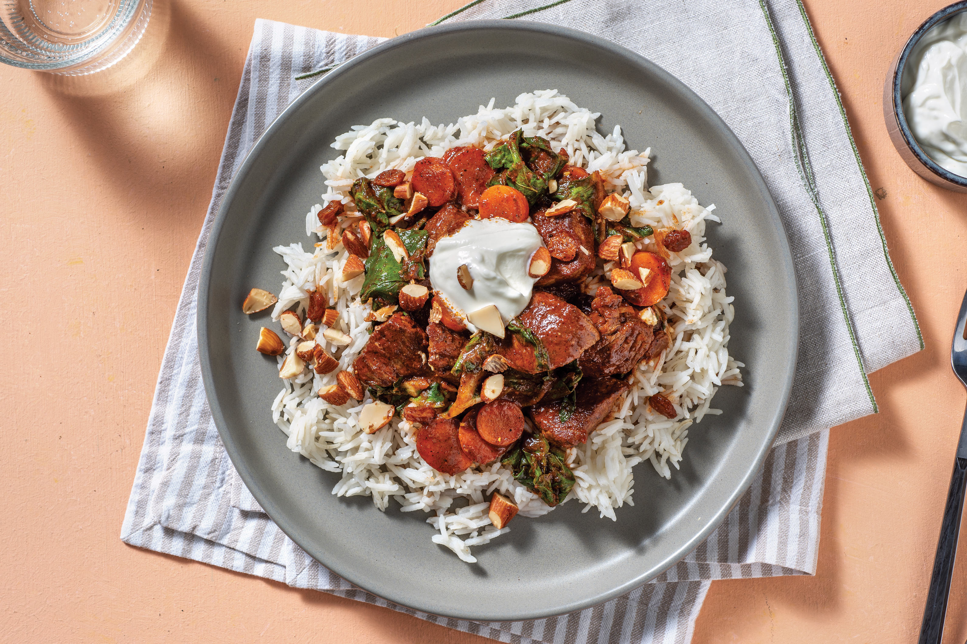 Quick Ras El Hanout Beef Stew & Rapid Rice Recipe | HelloFresh