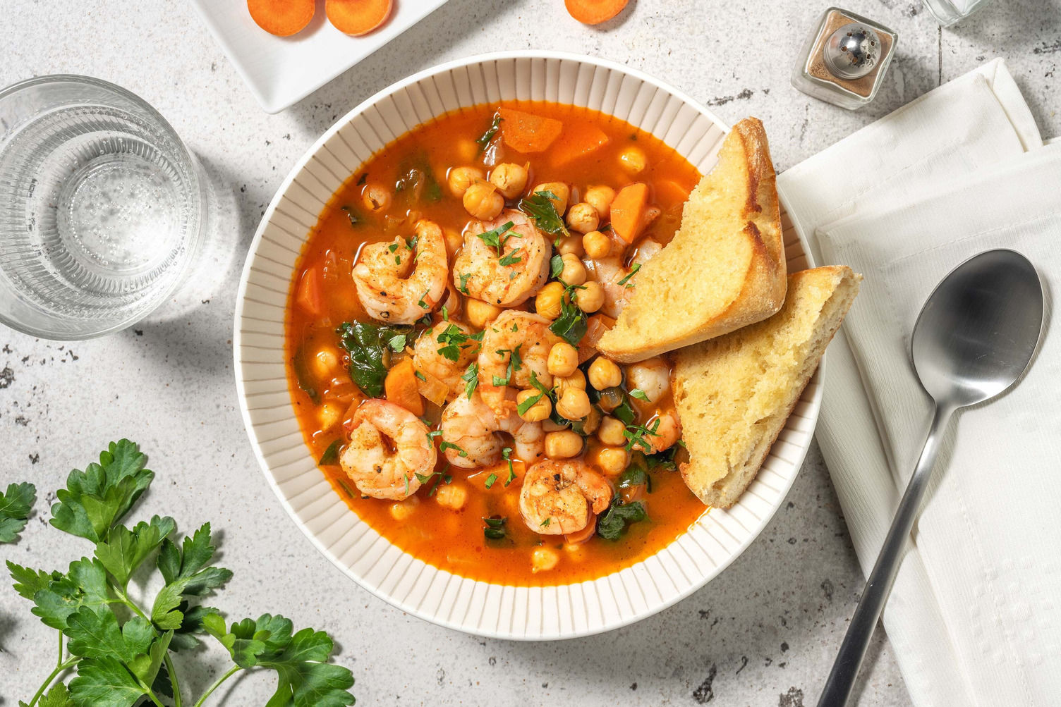 Cal Smart Harissa Shrimp and Chickpea Stew Recipe | HelloFresh