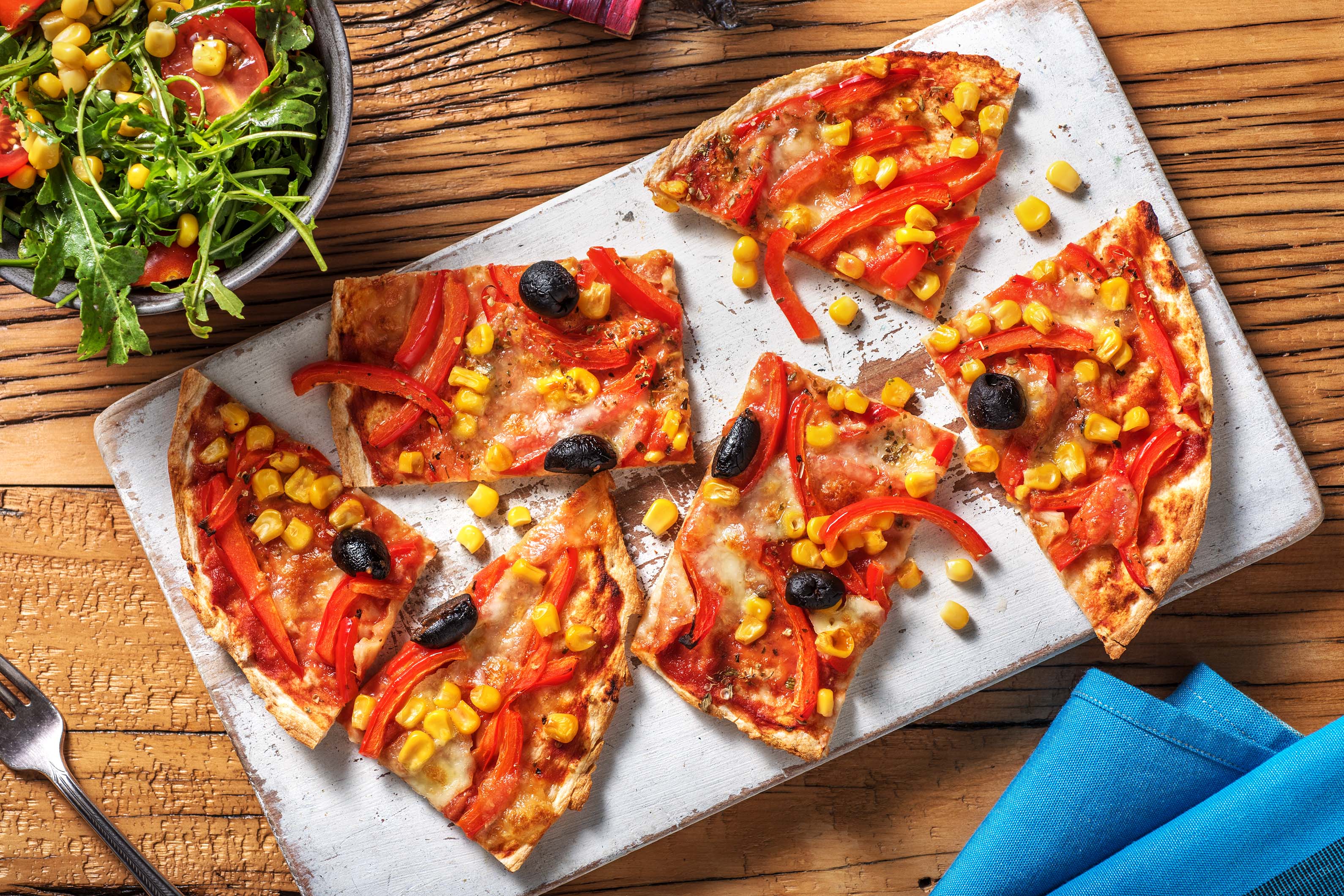 Red Pepper and Sweetcorn Pizza Recipe | HelloFresh