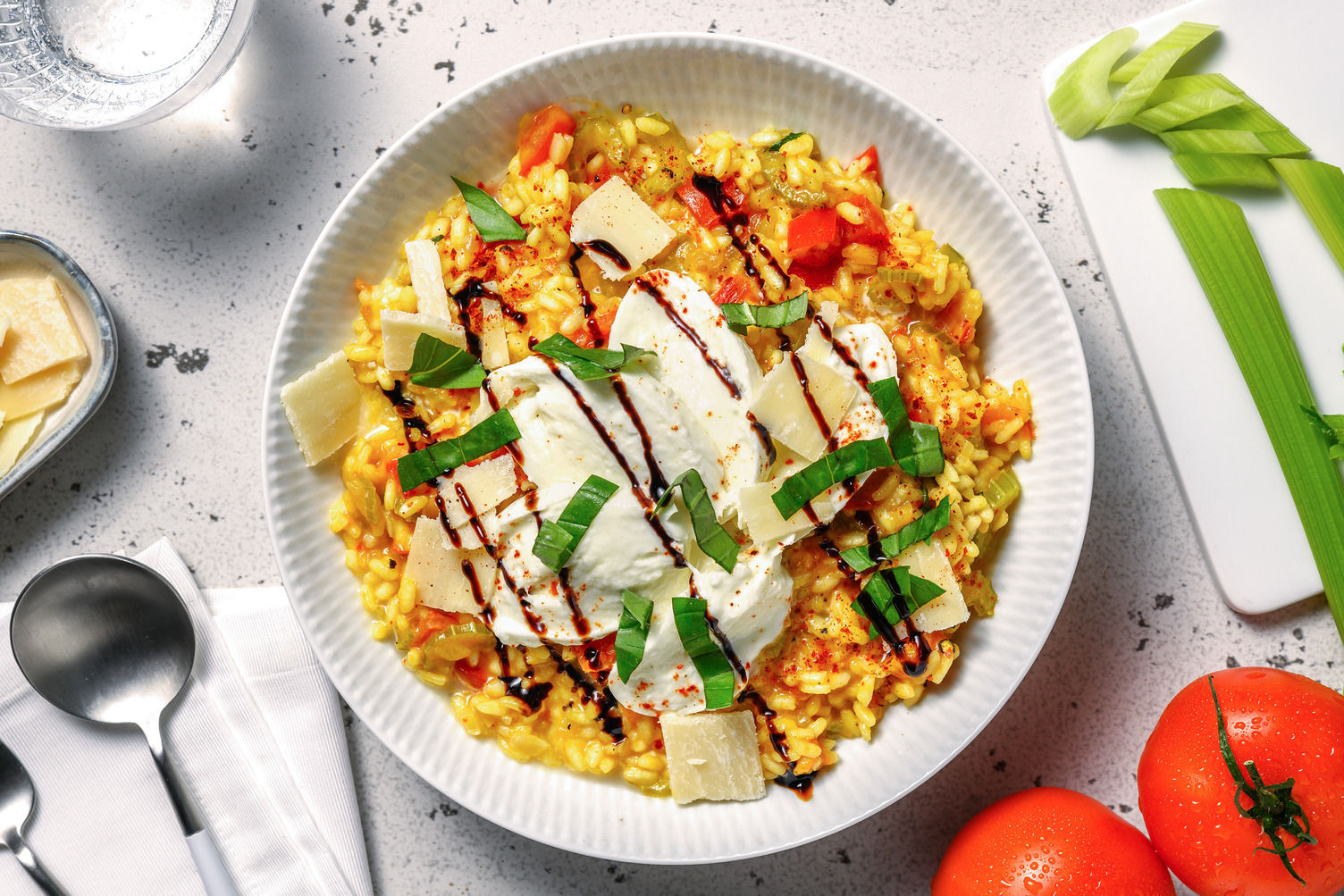 Risotto met mozzarella en rode peper Recept | HelloFresh