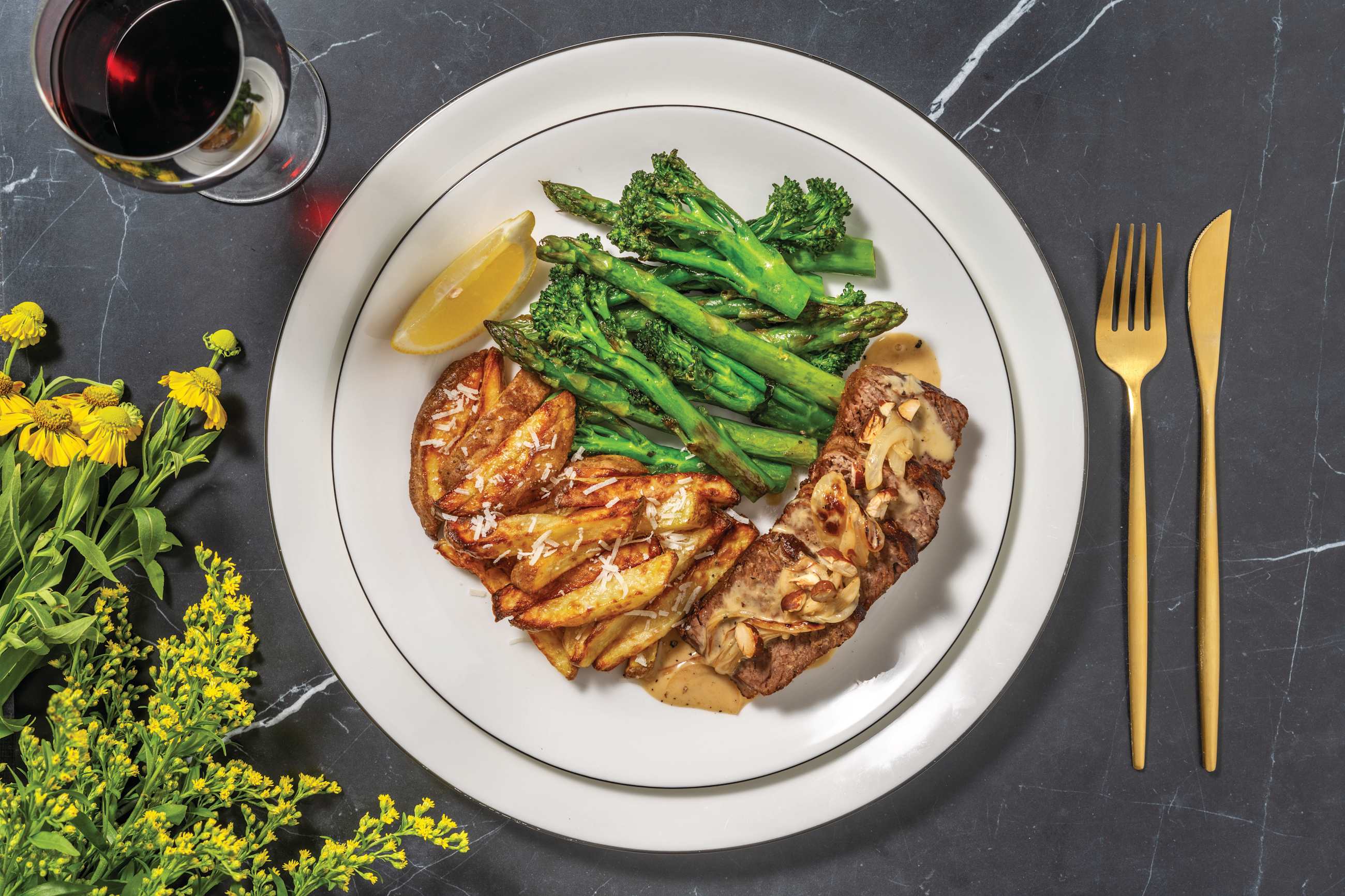 Roast Beef Brisket & Truffle Parmesan Fries Recipe | HelloFresh