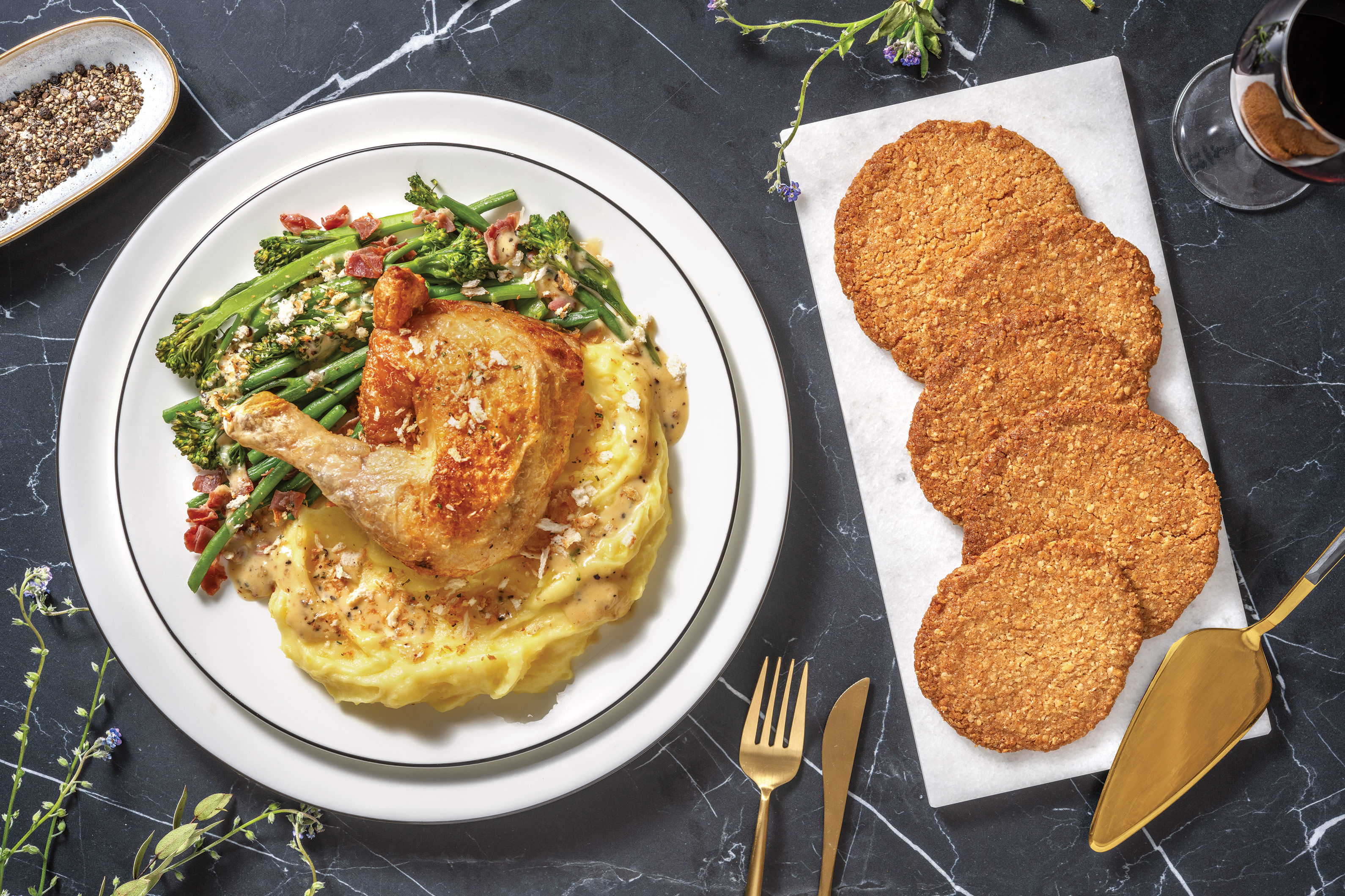 Roast Chicken & Creamy Peppercorn Sauce Recipe | HelloFresh