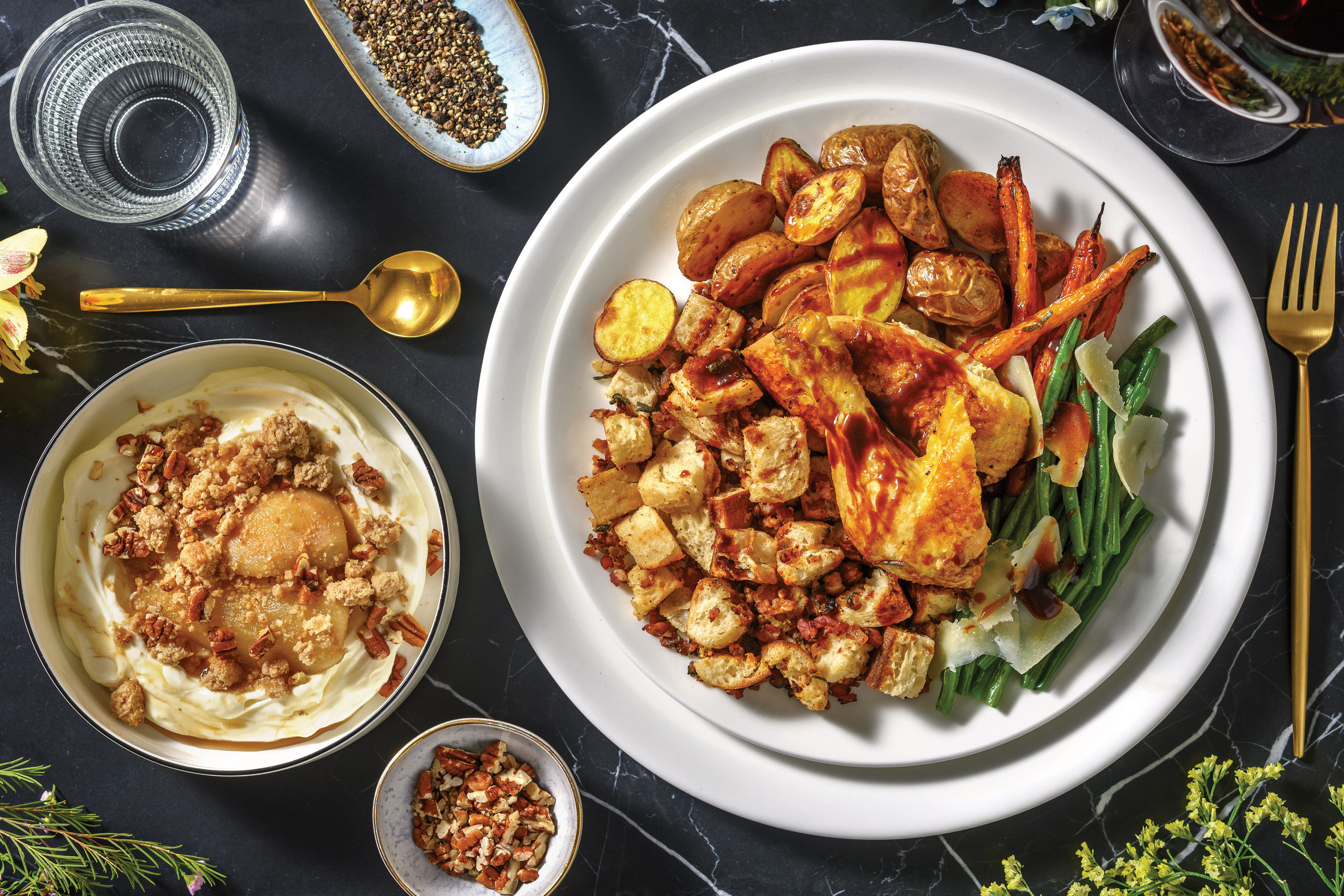 Roast Chicken & Sage Bacon Stuffing Recipe | HelloFresh