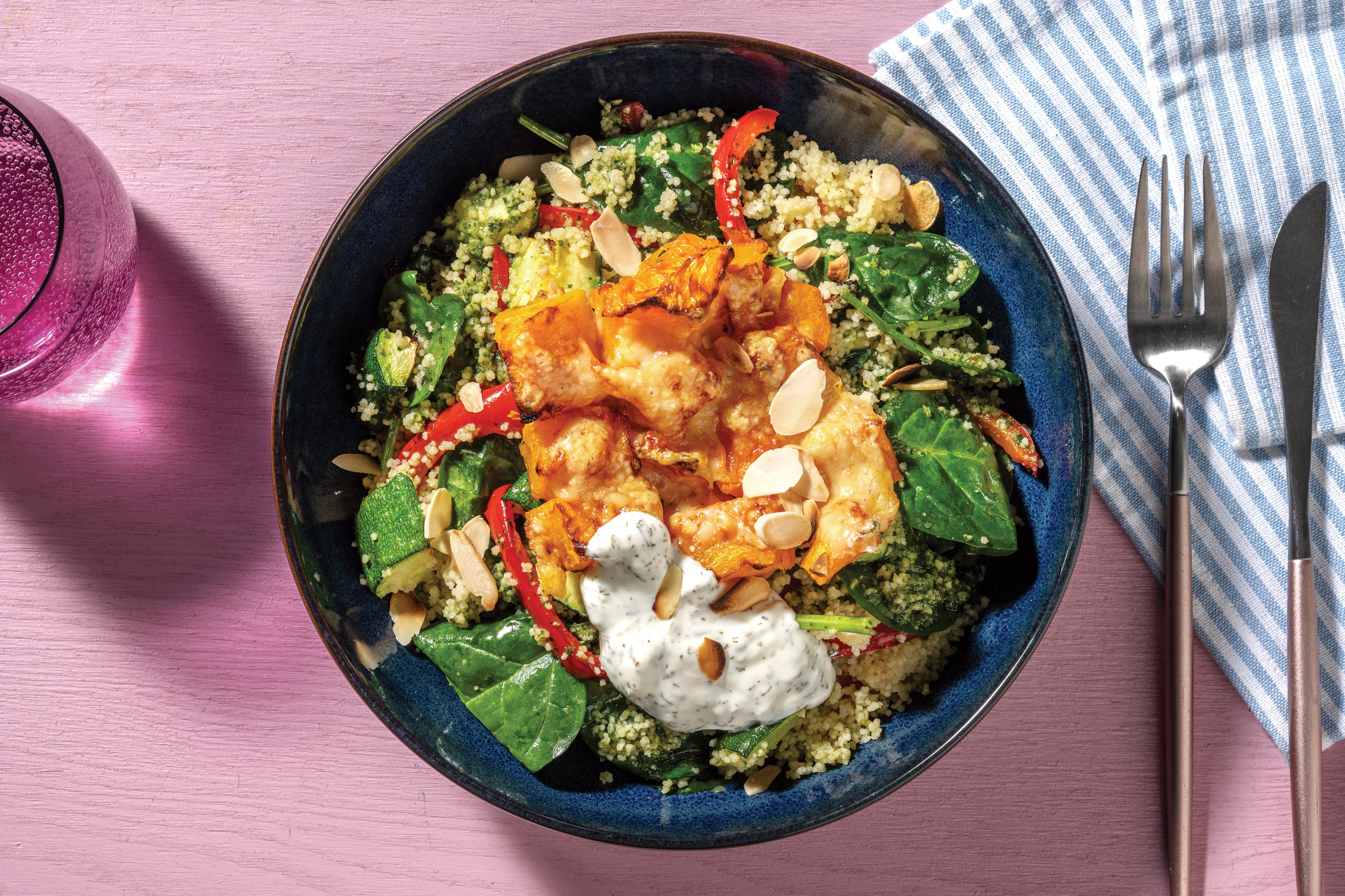 Roast Parmesan Pumpkin & Pesto Couscous Recipe | HelloFresh