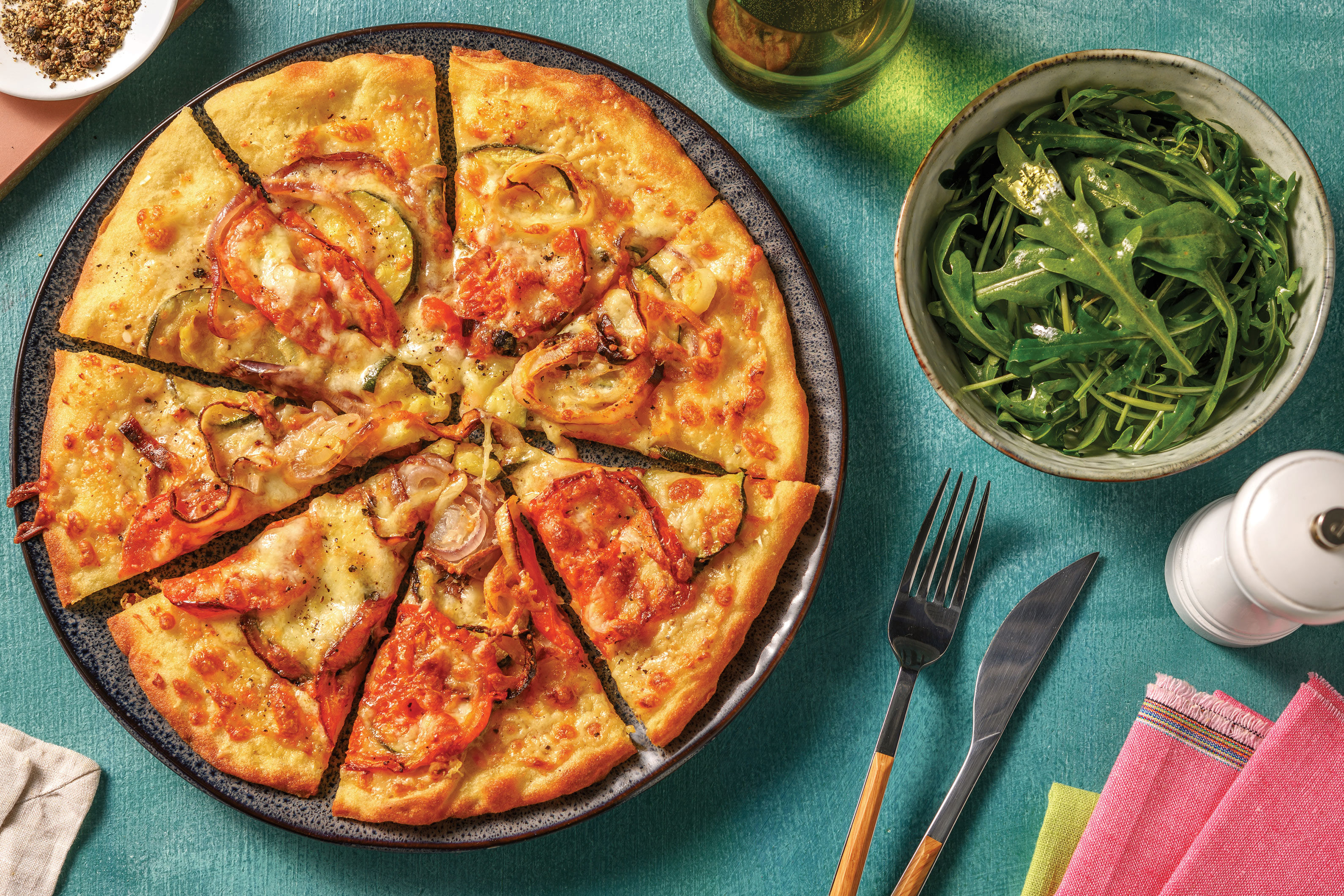 Easy Roast Vegetable Bianca Pizza Recipe | HelloFresh
