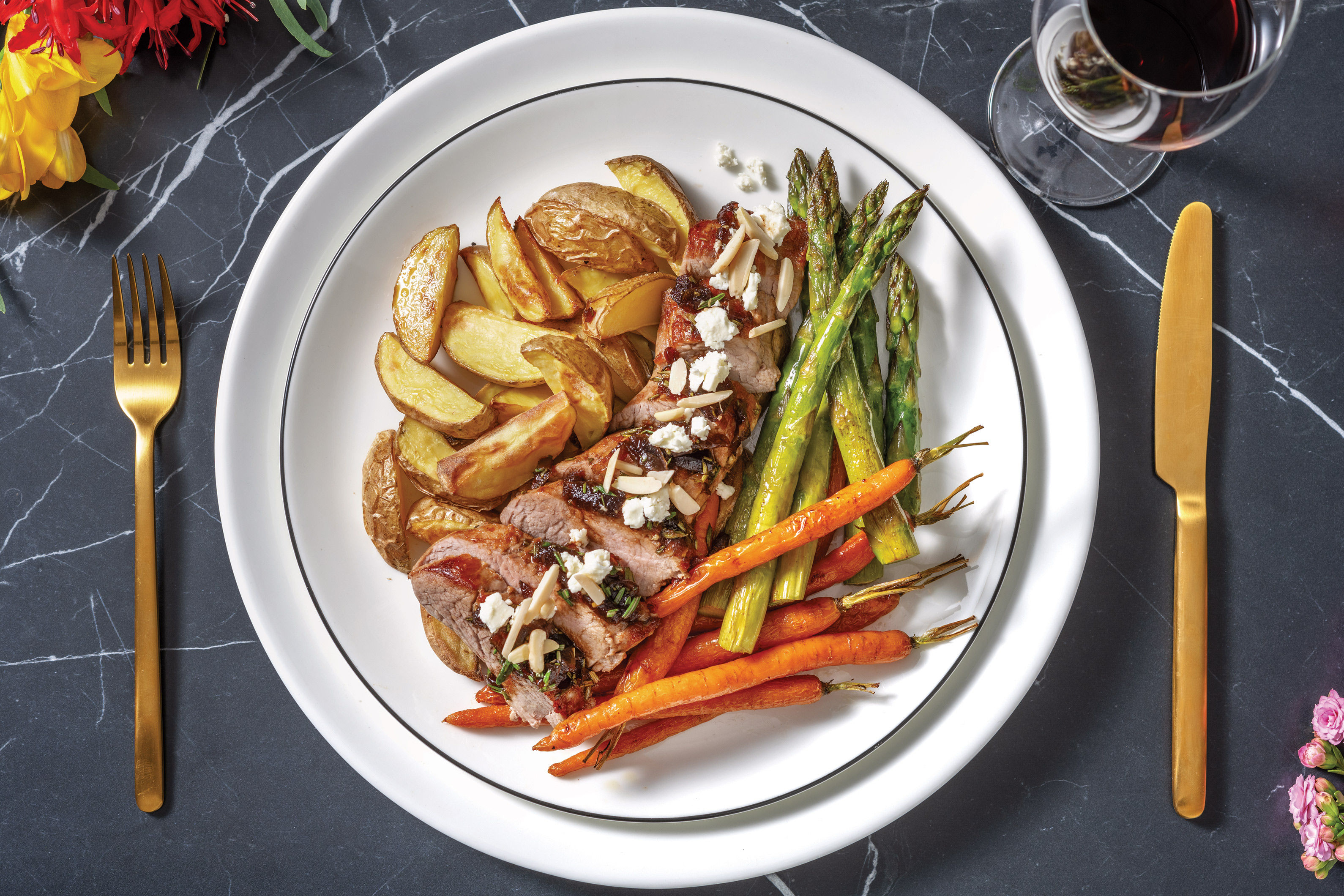 Rosemary & Caramelised Onion Pork Tenderloin Recipe | HelloFresh