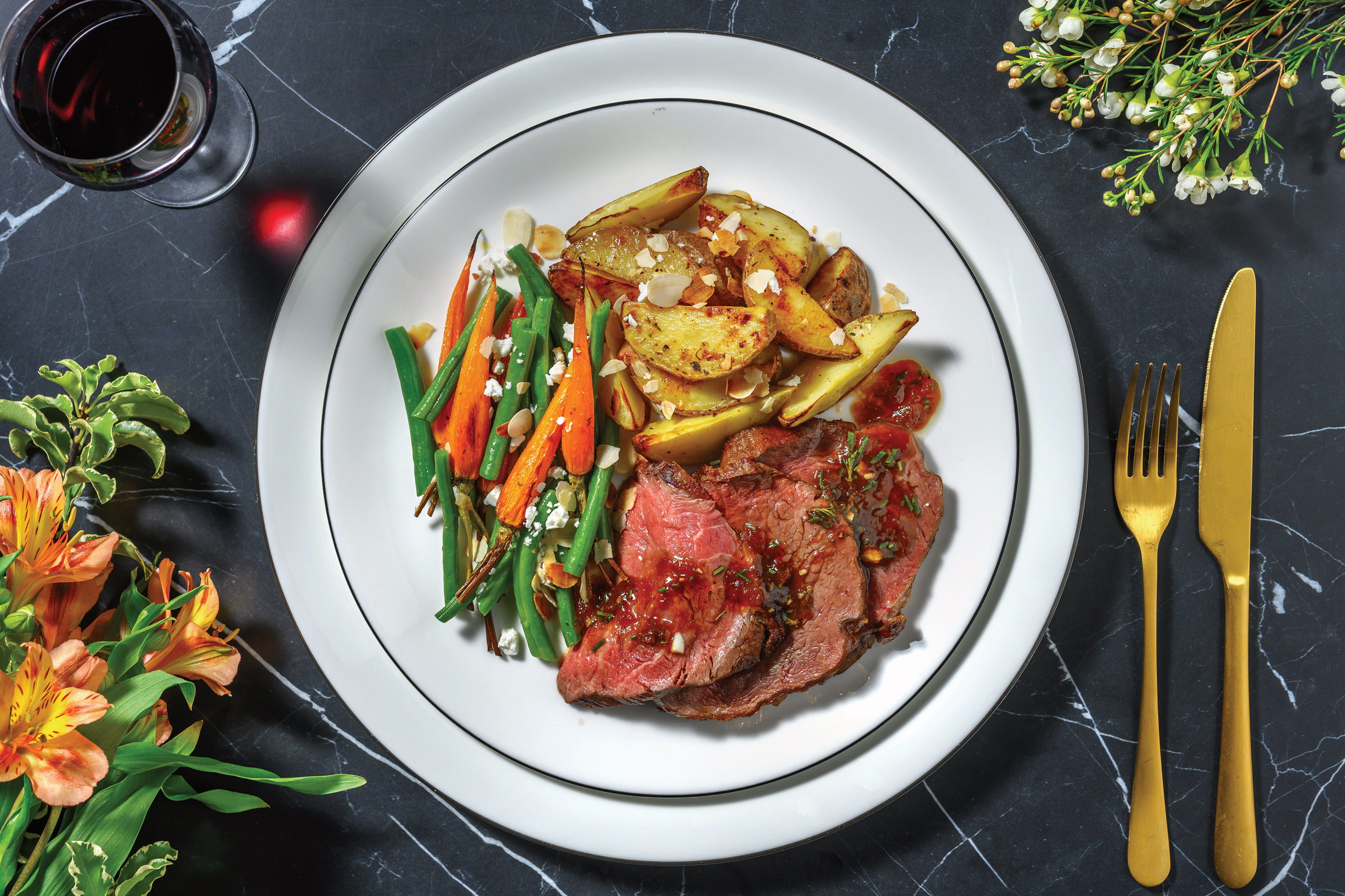 Rosemary & Caramelised Onion Lamb Rump Recipe | HelloFresh