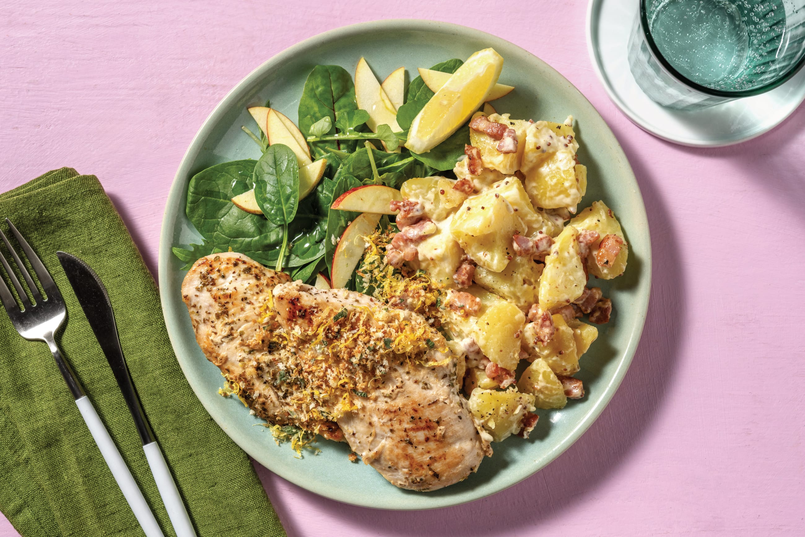 Herby Chicken Tendies & Zesty Almond Pangrattato Recipe | HelloFresh