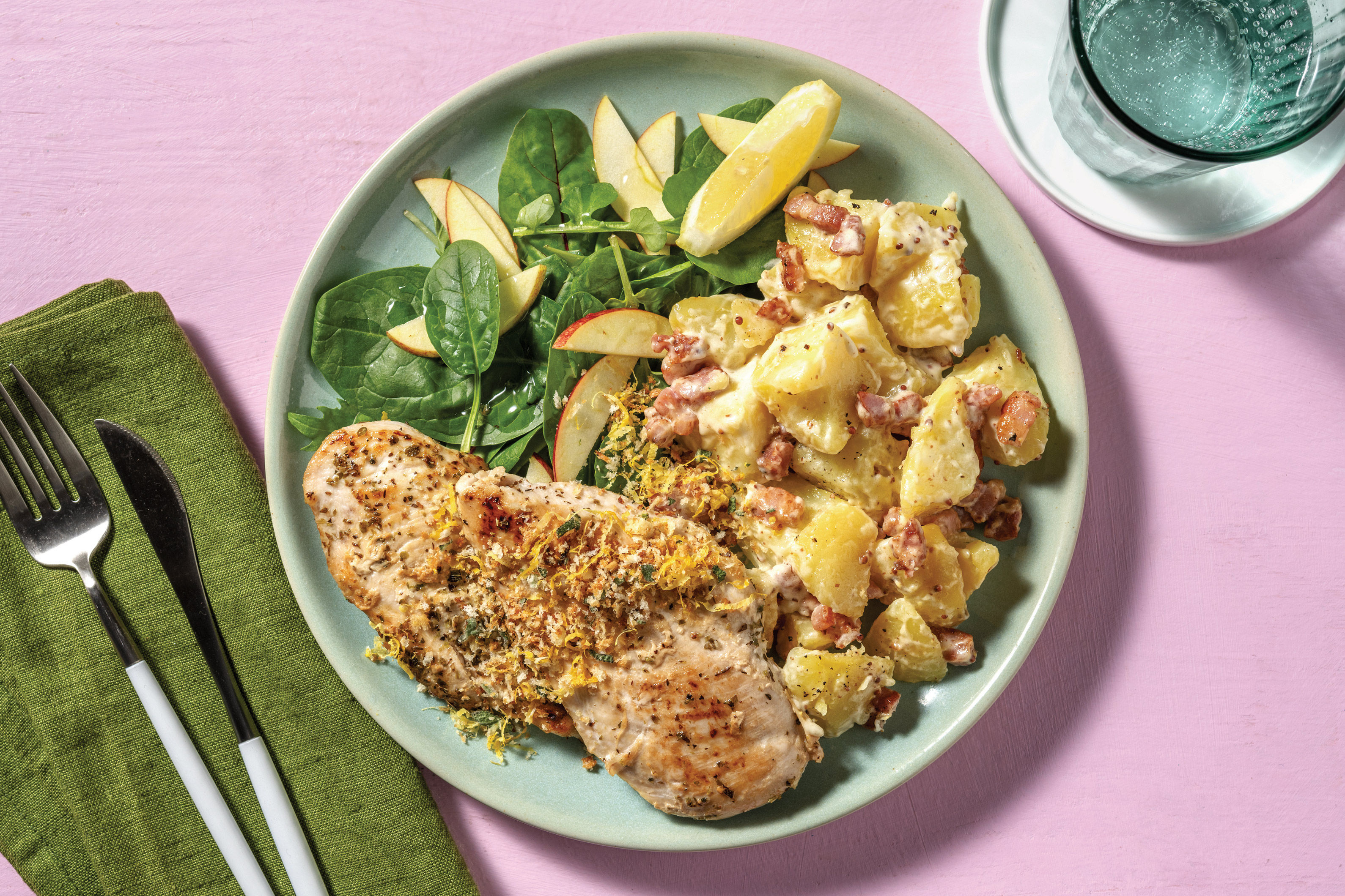Herby Chicken & Zesty Almond Pangrattato Recipe | HelloFresh