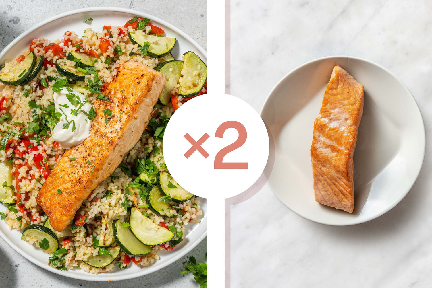 Saumon double rôti Recette | HelloFresh