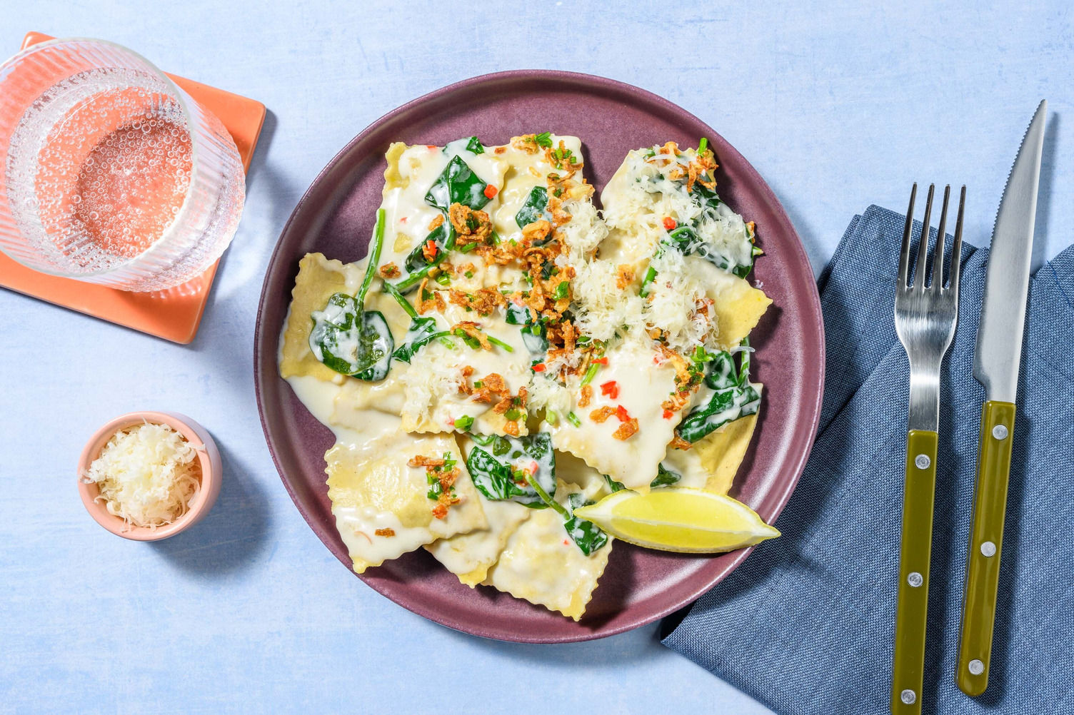 Raviolis de fruits de mer et crevettes al limone Recette | HelloFresh