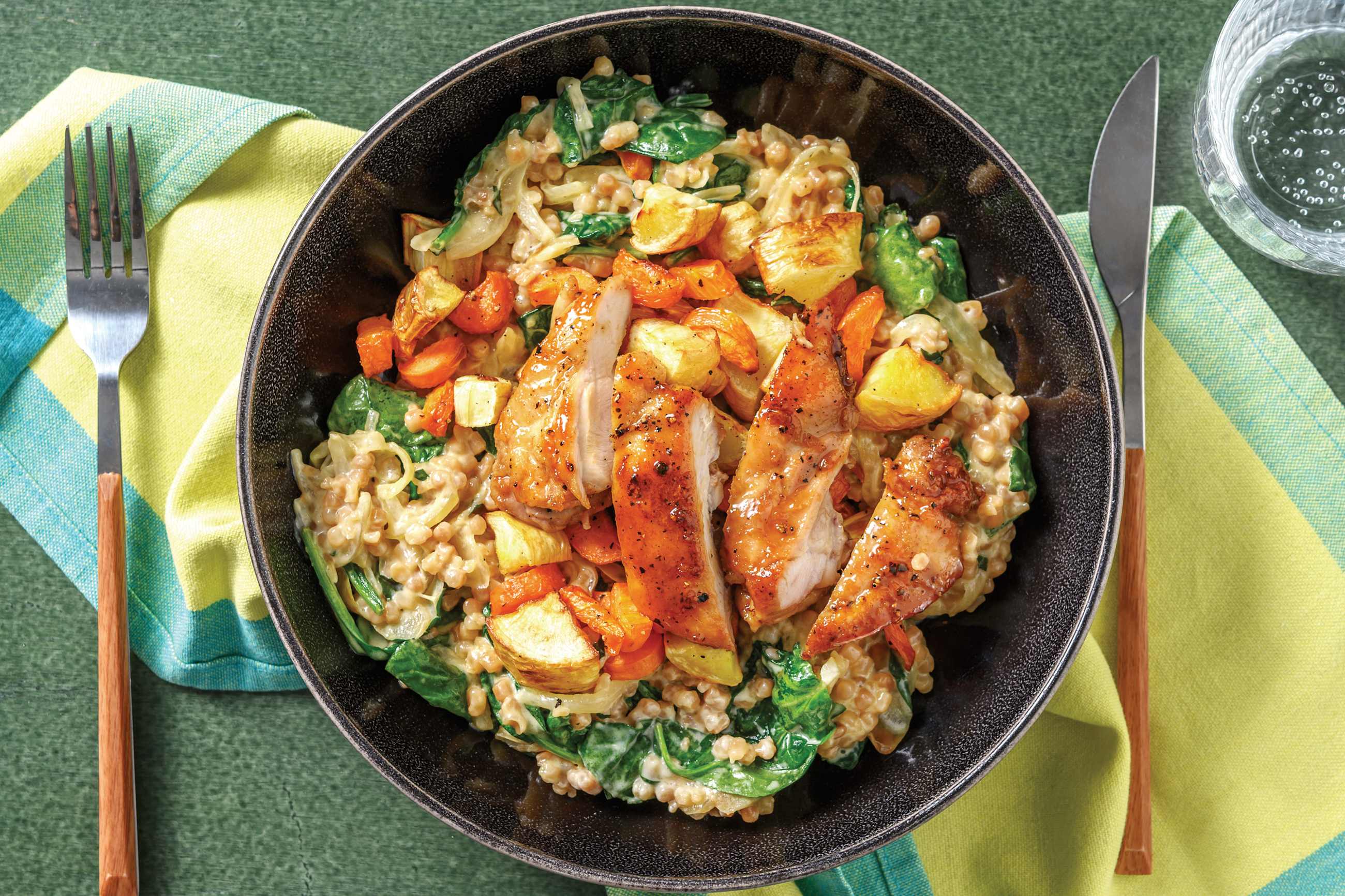 Honey Chicken & Creamy Tarragon Israeli Couscous Recipe | HelloFresh