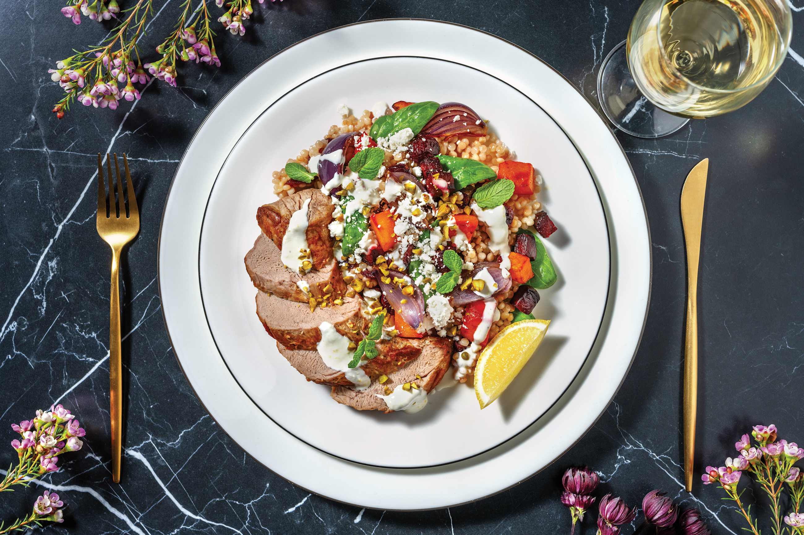 Middle Eastern Pork Fillet & Lemon Dressing Recipe | HelloFresh