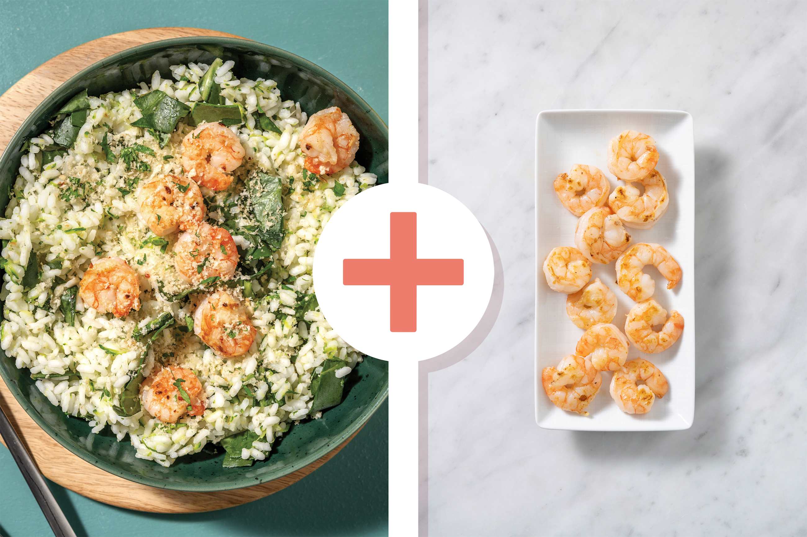 Double Seared Prawns & Baked Zucchini Risotto Recipe | HelloFresh