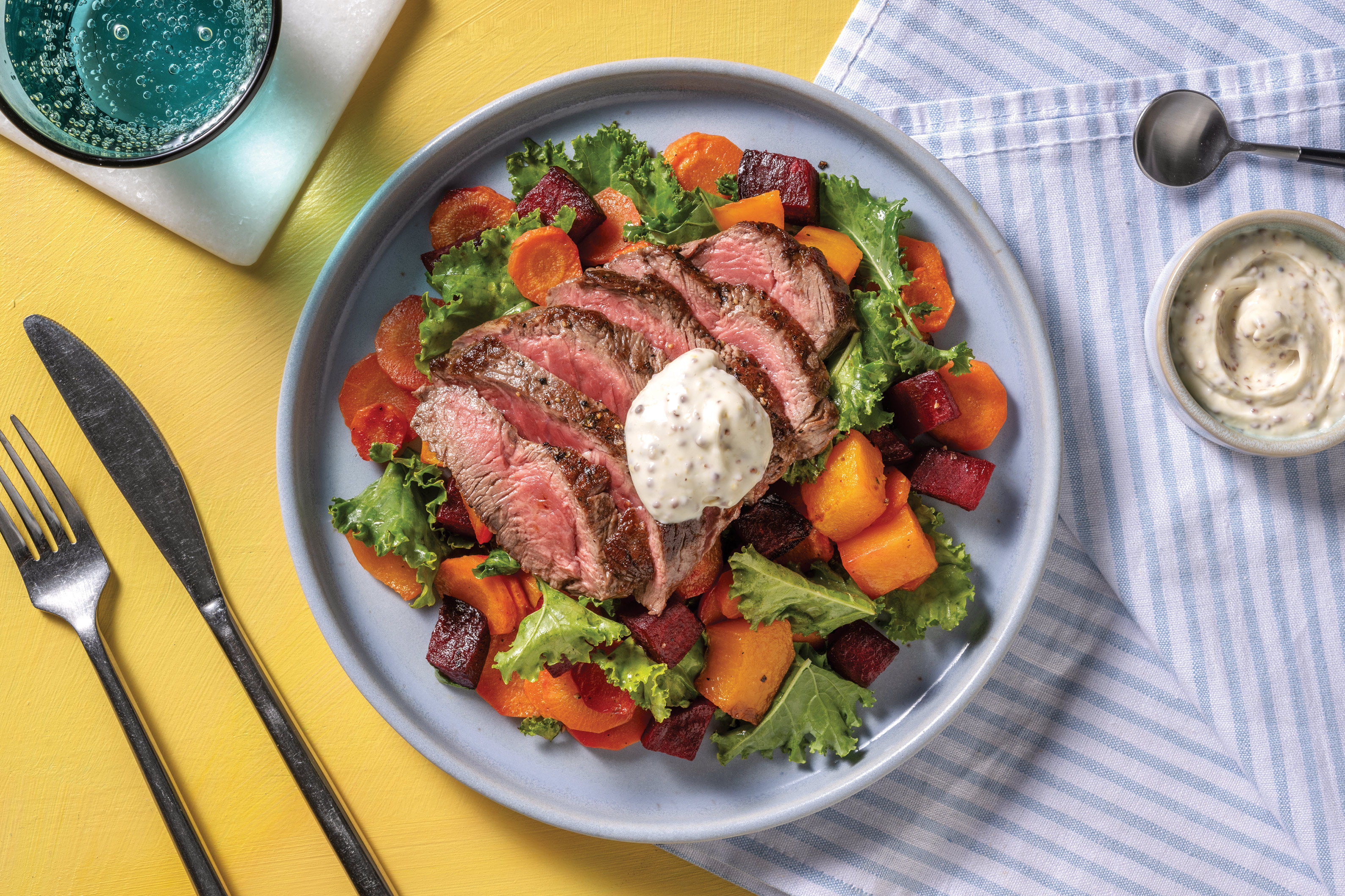 Beef Rump & Easy-Prep Pumpkin-Kale Medley Recipe | HelloFresh