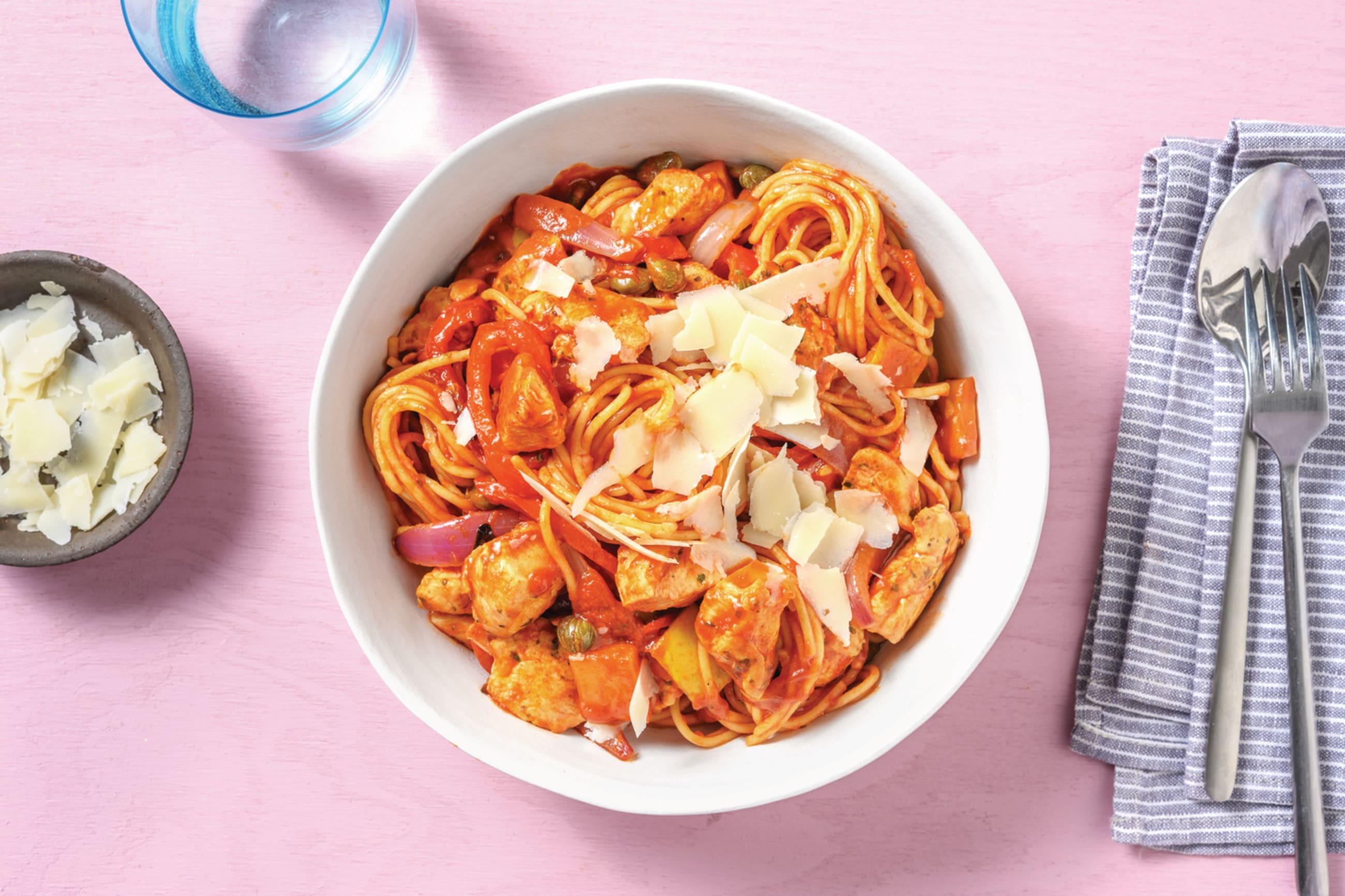 [Fam 2-in-1 Test] Sicilian Chicken Spaghetti Recipe | HelloFresh