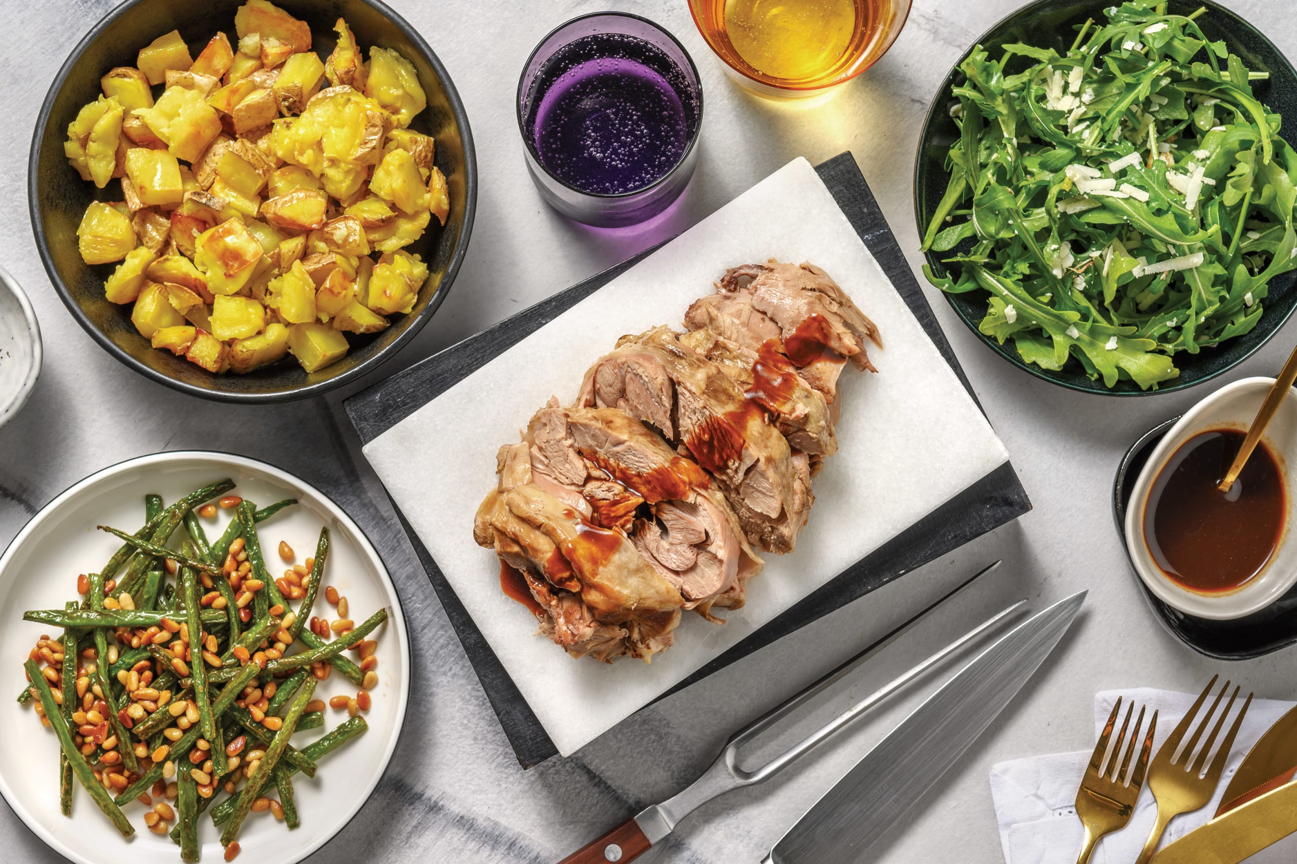 Slow-Cooked Lamb Shoulder & Red Wine Jus Recipe | HelloFresh
