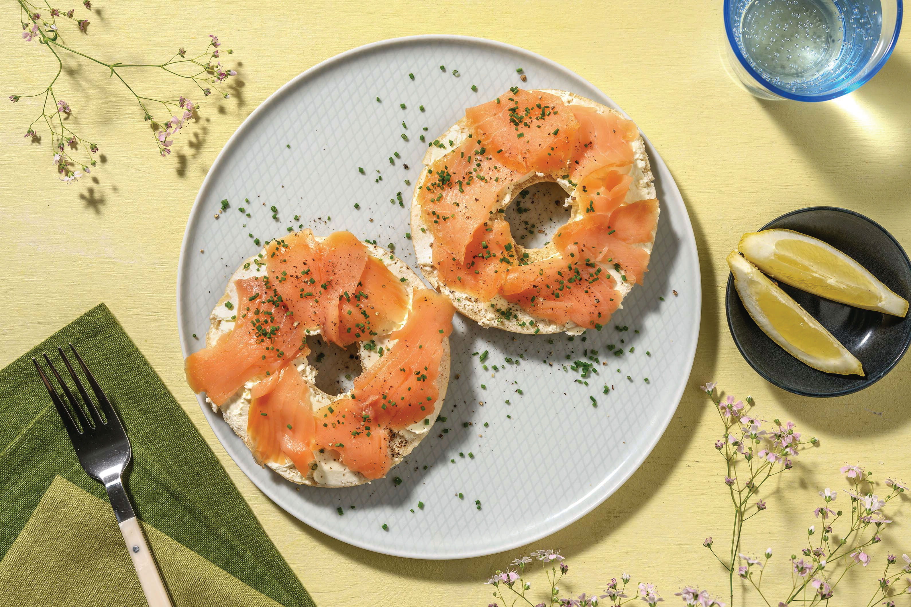 Smoked Salmon & Cream Cheese Bagel Recipe | HelloFresh