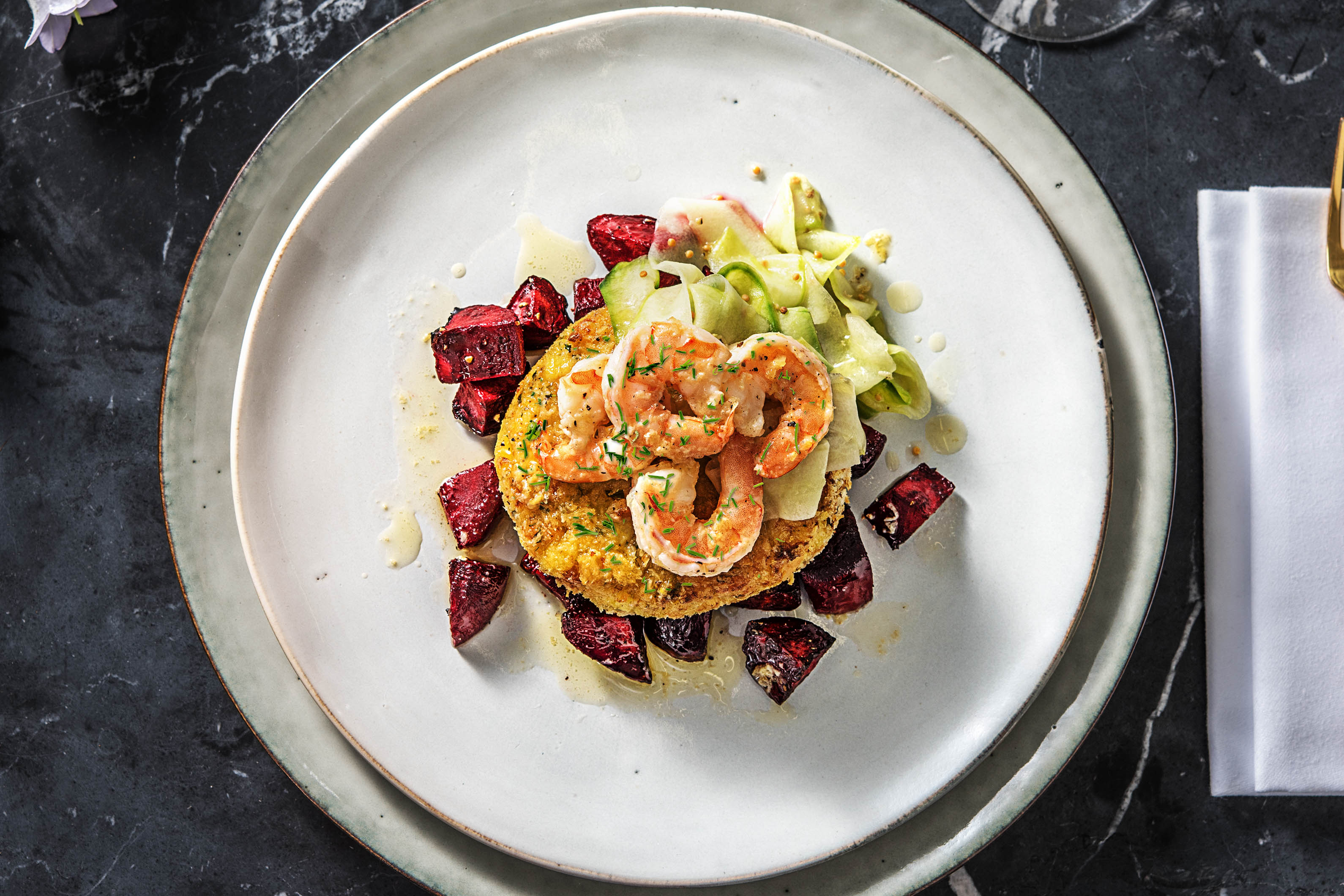Fish cakes with Beetroot & Pickle Recipe | HelloFresh