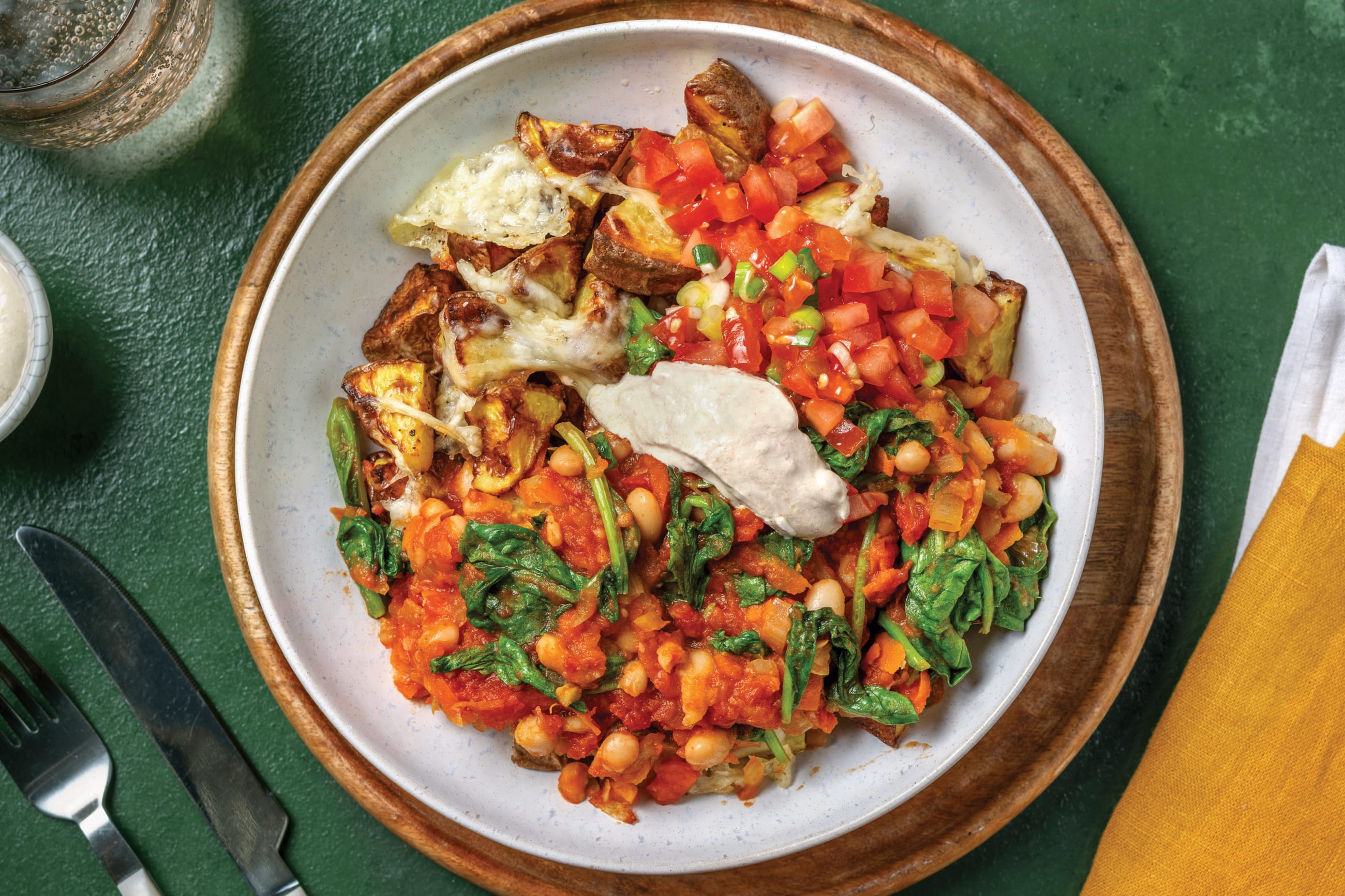 Smokey Bean Chilli & Cheesy Baked Potato Recipe | HelloFresh