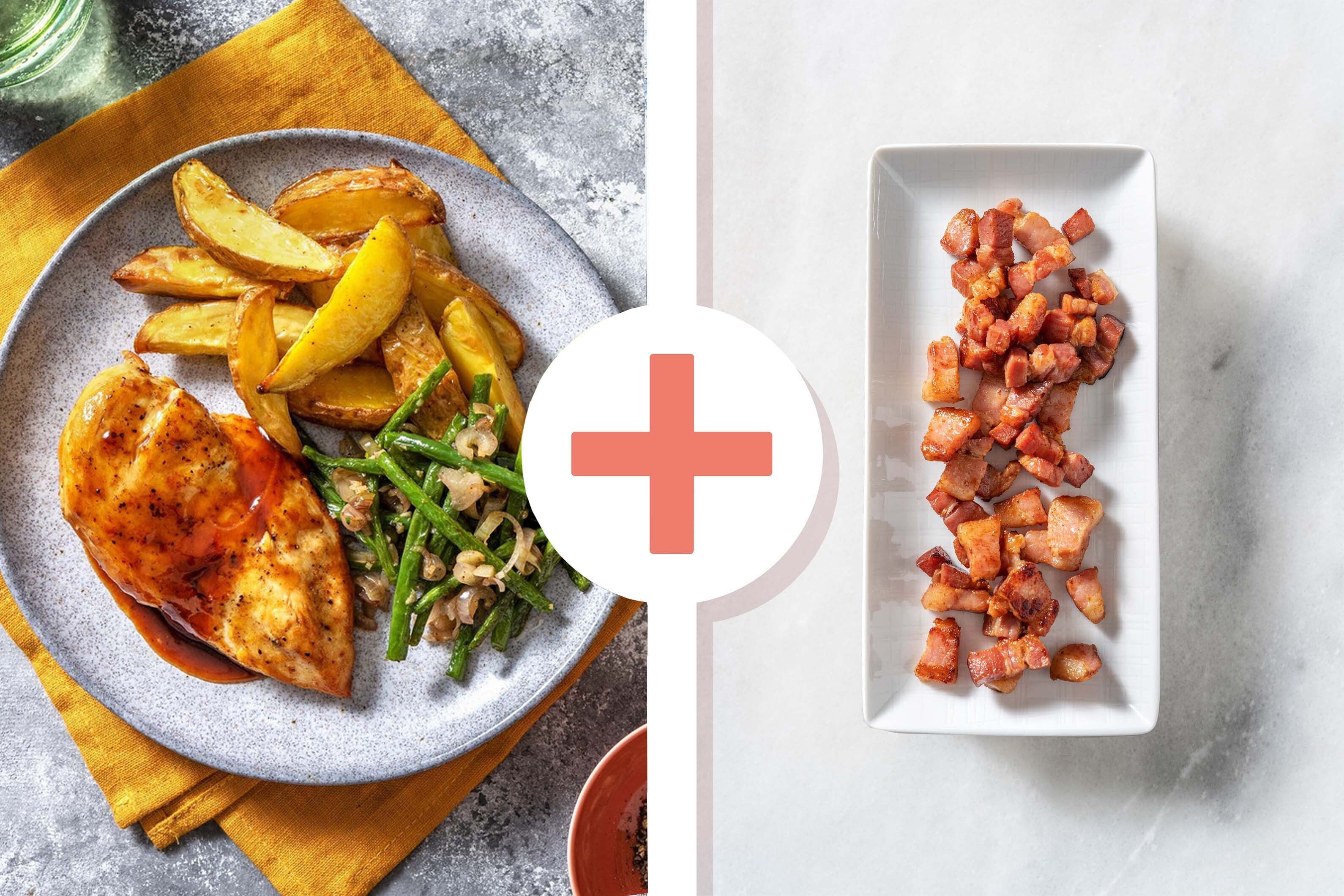 Speedy BBQ Chicken with Bacon Lardons Recipe | HelloFresh