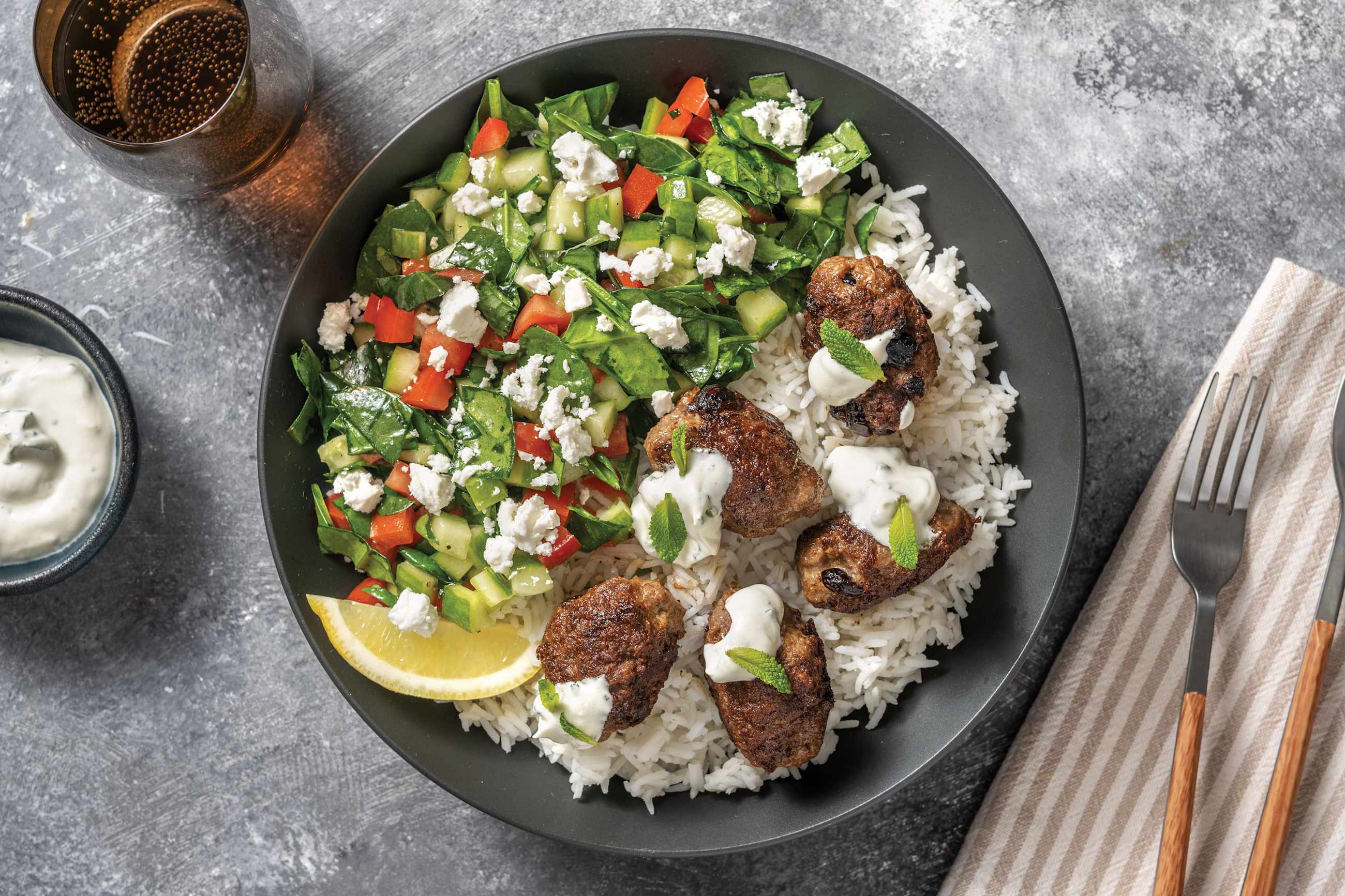 Spiced Beef Koftas & Garlic Rice Recipe | HelloFresh