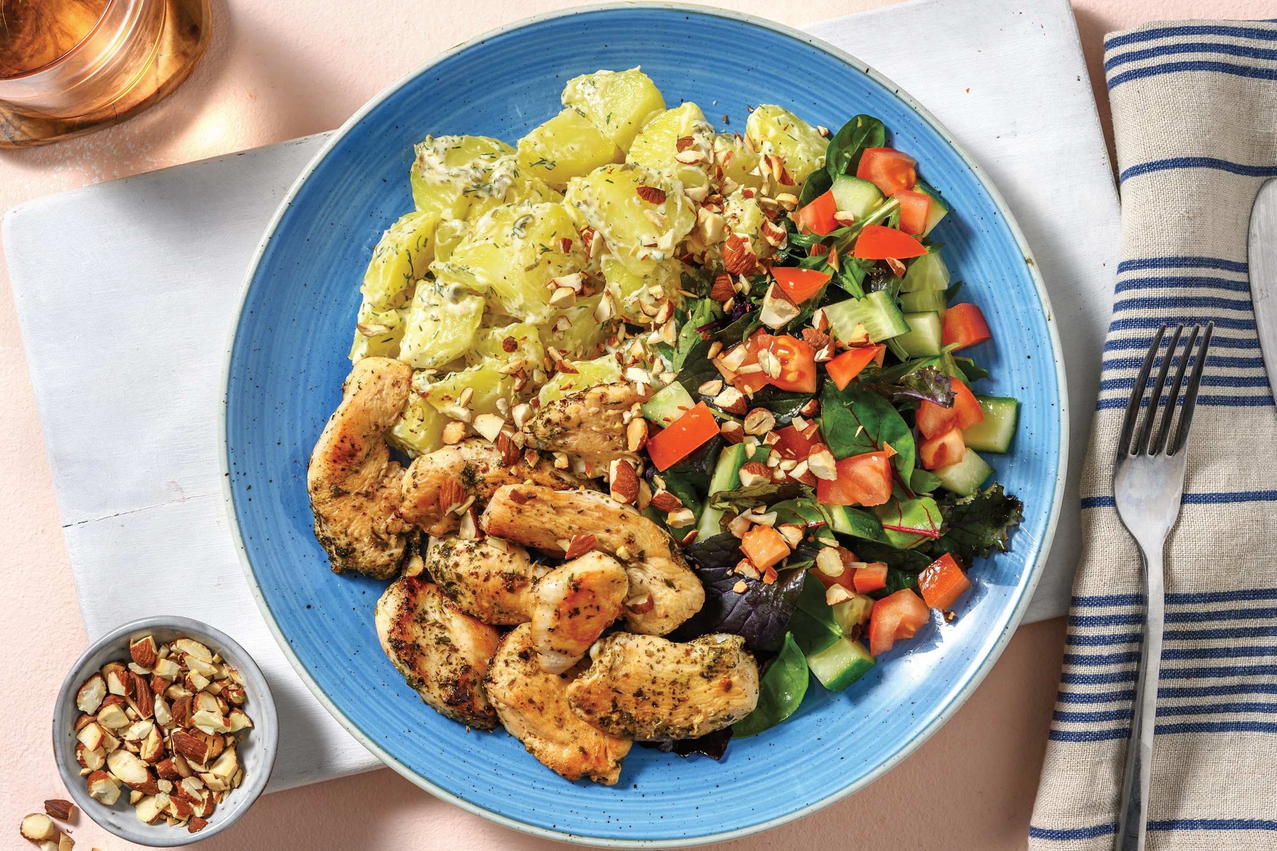 Spiced Chicken & Creamy Tartare Potatoes Recipe | HelloFresh