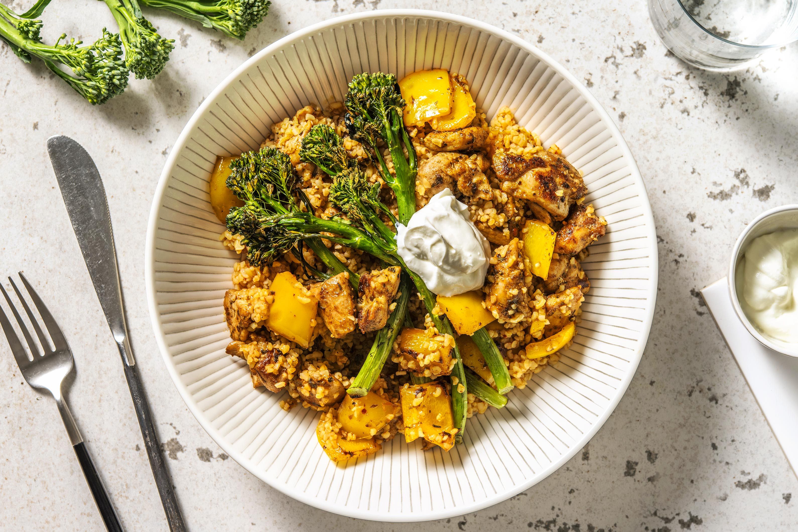 Spiced Chicken, Pepper and Bulgur Jumble Recipe | HelloFresh