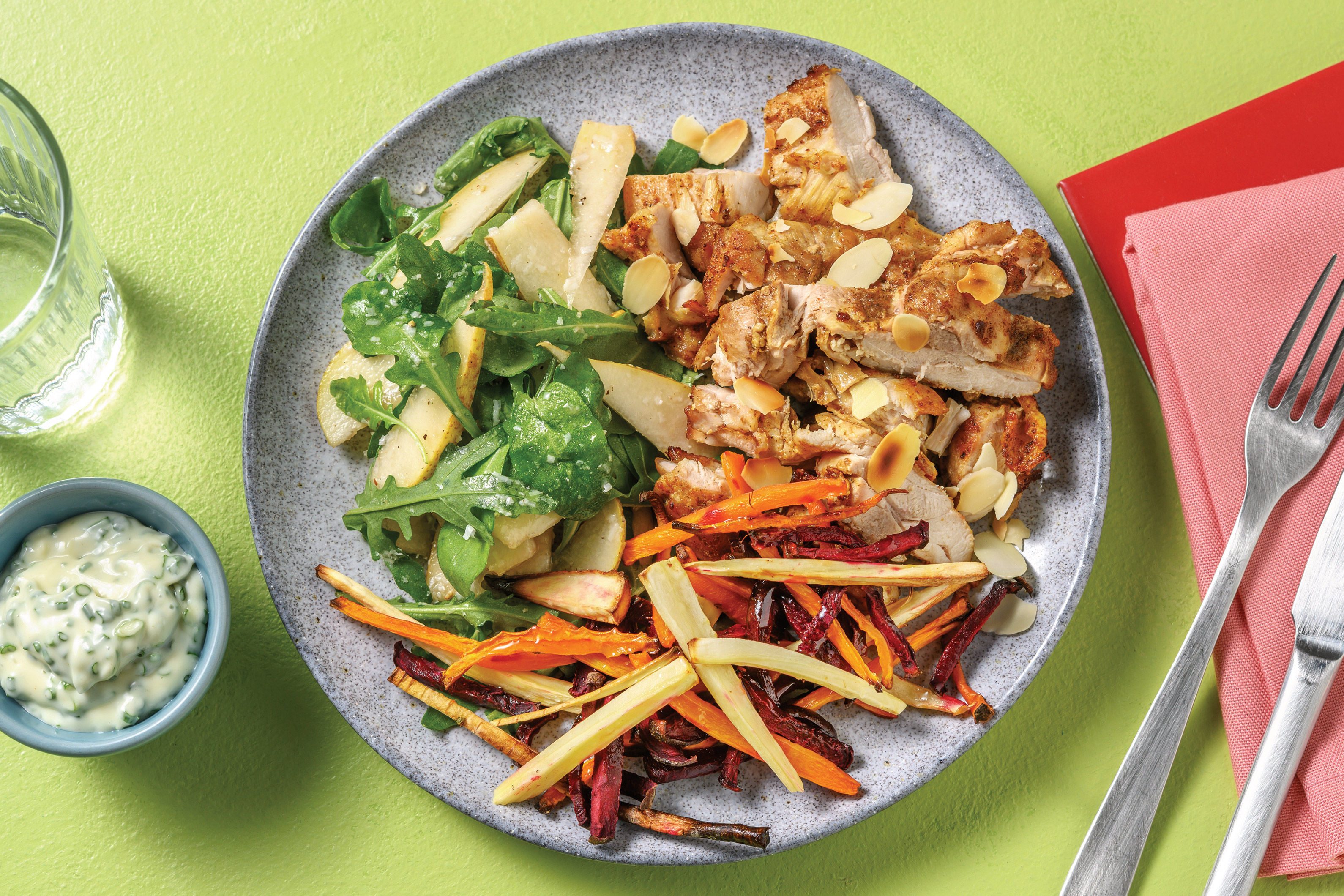 Spiced Chicken & Rainbow Veggie Fries Recipe | HelloFresh