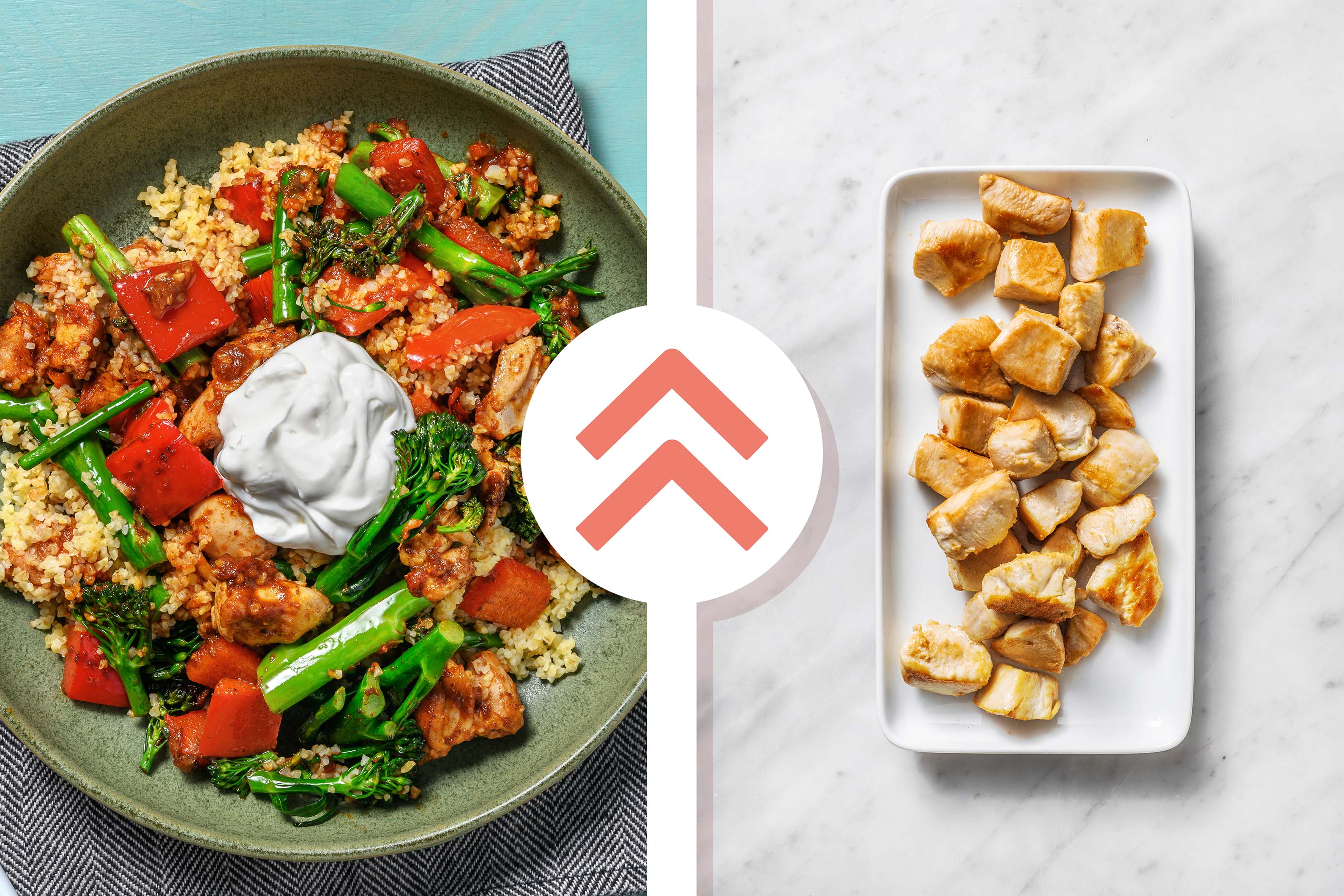Spiced Diced Chicken Breast and Pepper Bulgur Recipe | HelloFresh