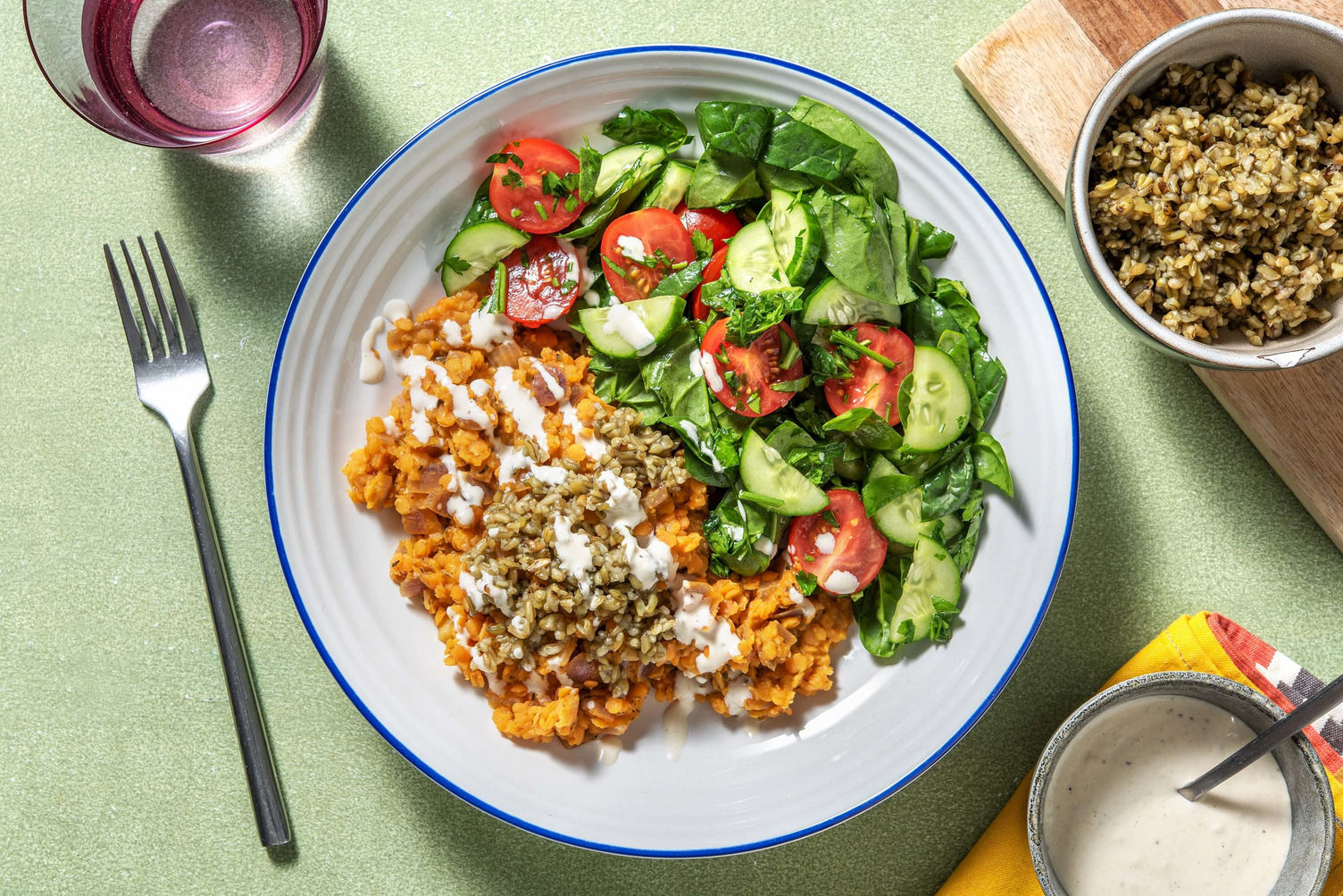 Spiced Lentil and Freekeh Nourish Bowl Recipe | HelloFresh