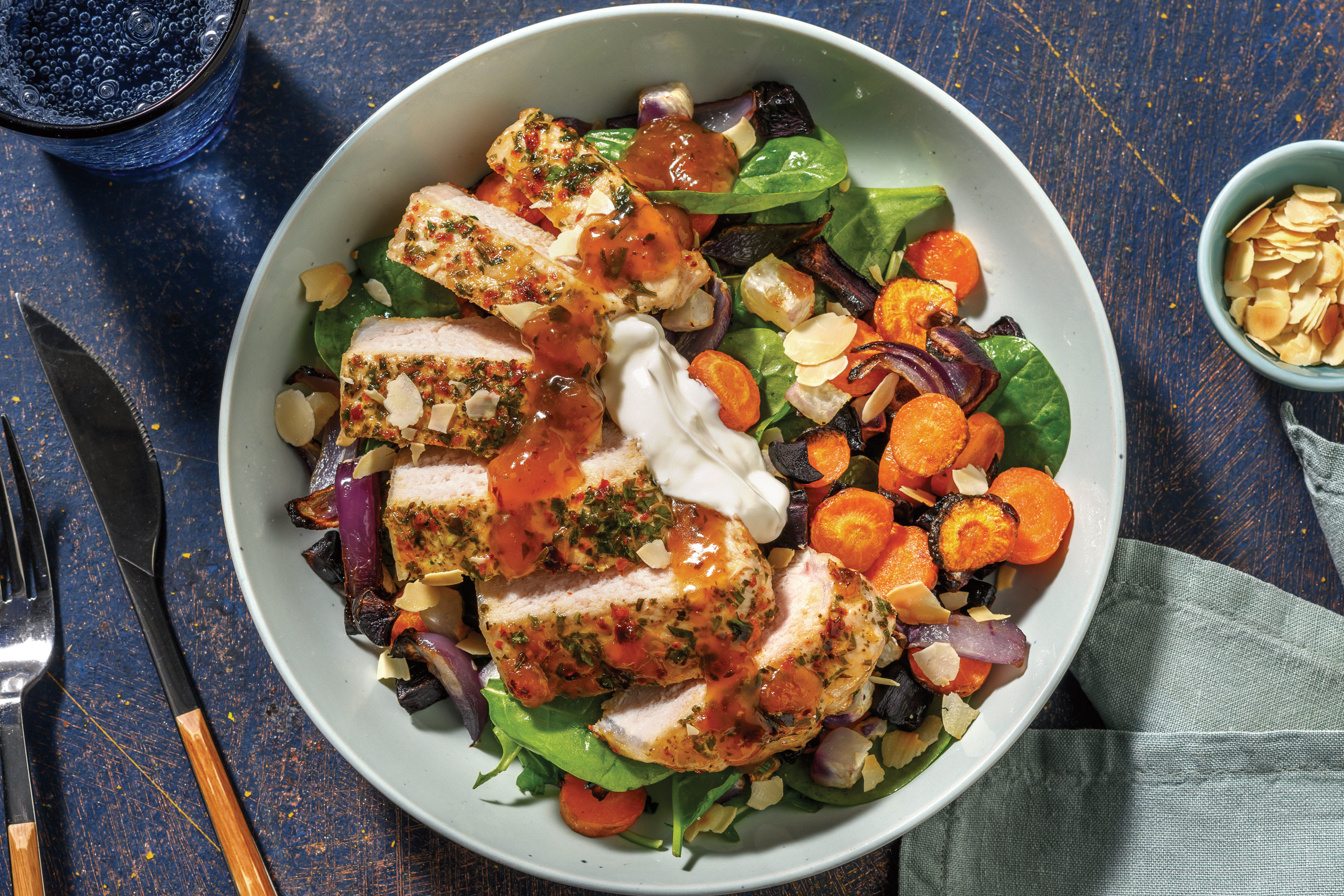 Chimichurri Pork Loin & Roast Veggie Toss Recipe | HelloFresh