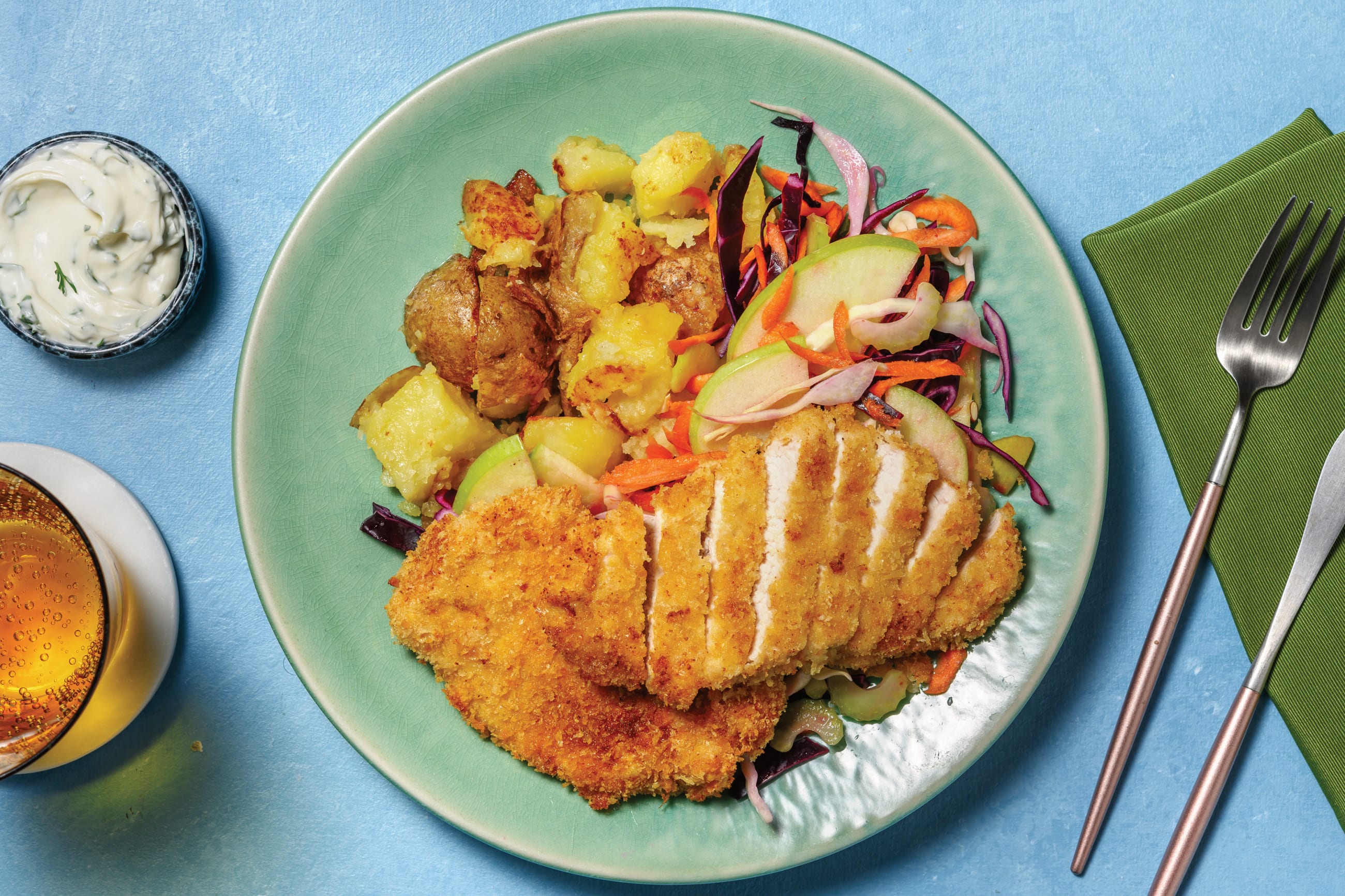 Spiced Pork Schnitzel & Celery-Apple Slaw Recipe | HelloFresh