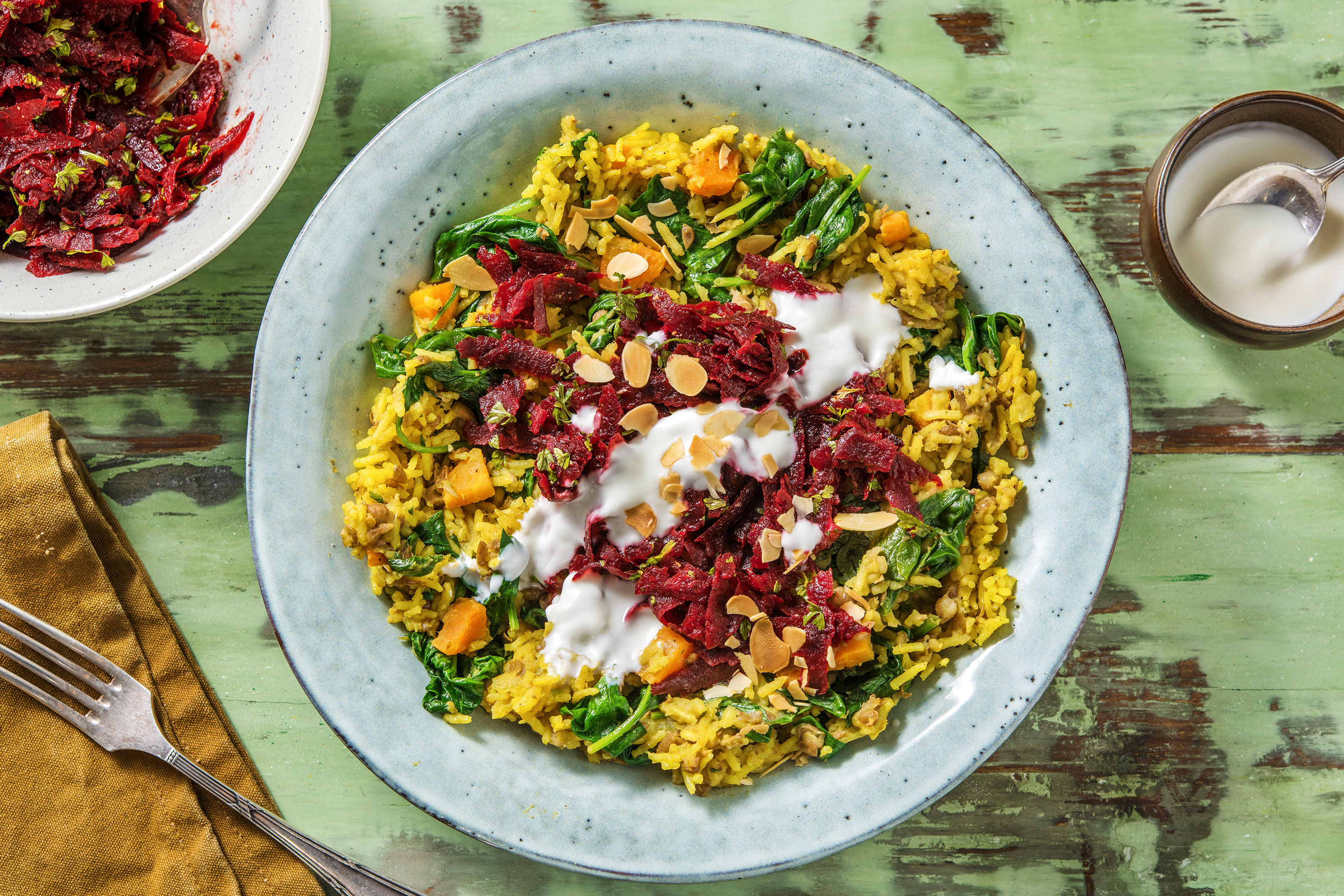 Pilaf with Beetroot Slaw and Yoghurt Recipe | HelloFresh