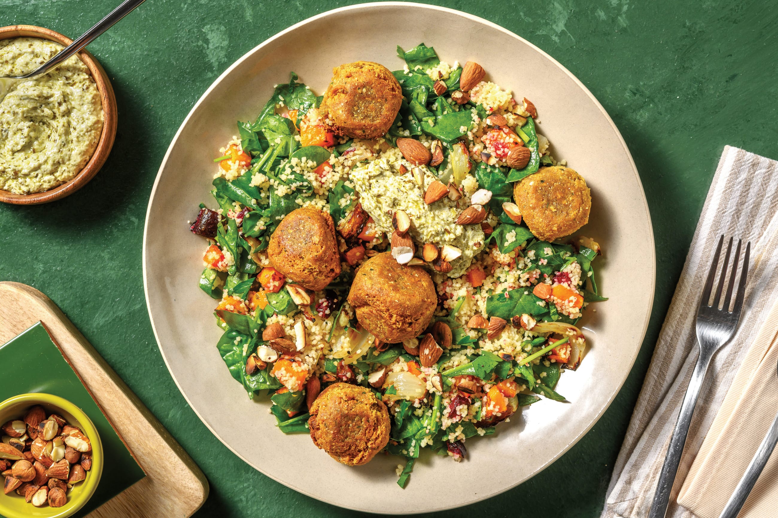 Falafels, Chicken & Roast Veggie Couscous Recipe | HelloFresh