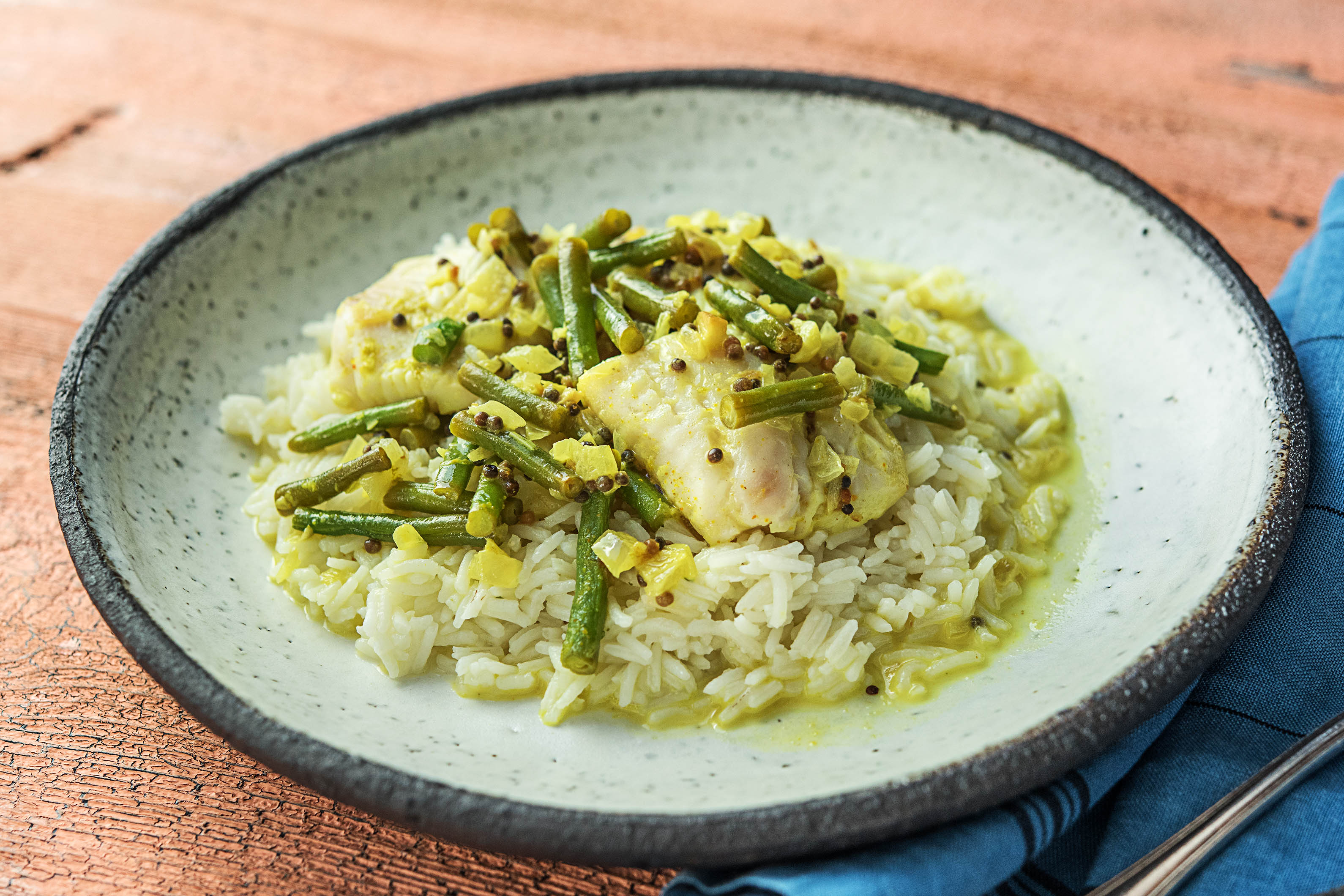 Fish Curry with Rice and Green Beans Recipe | HelloFresh