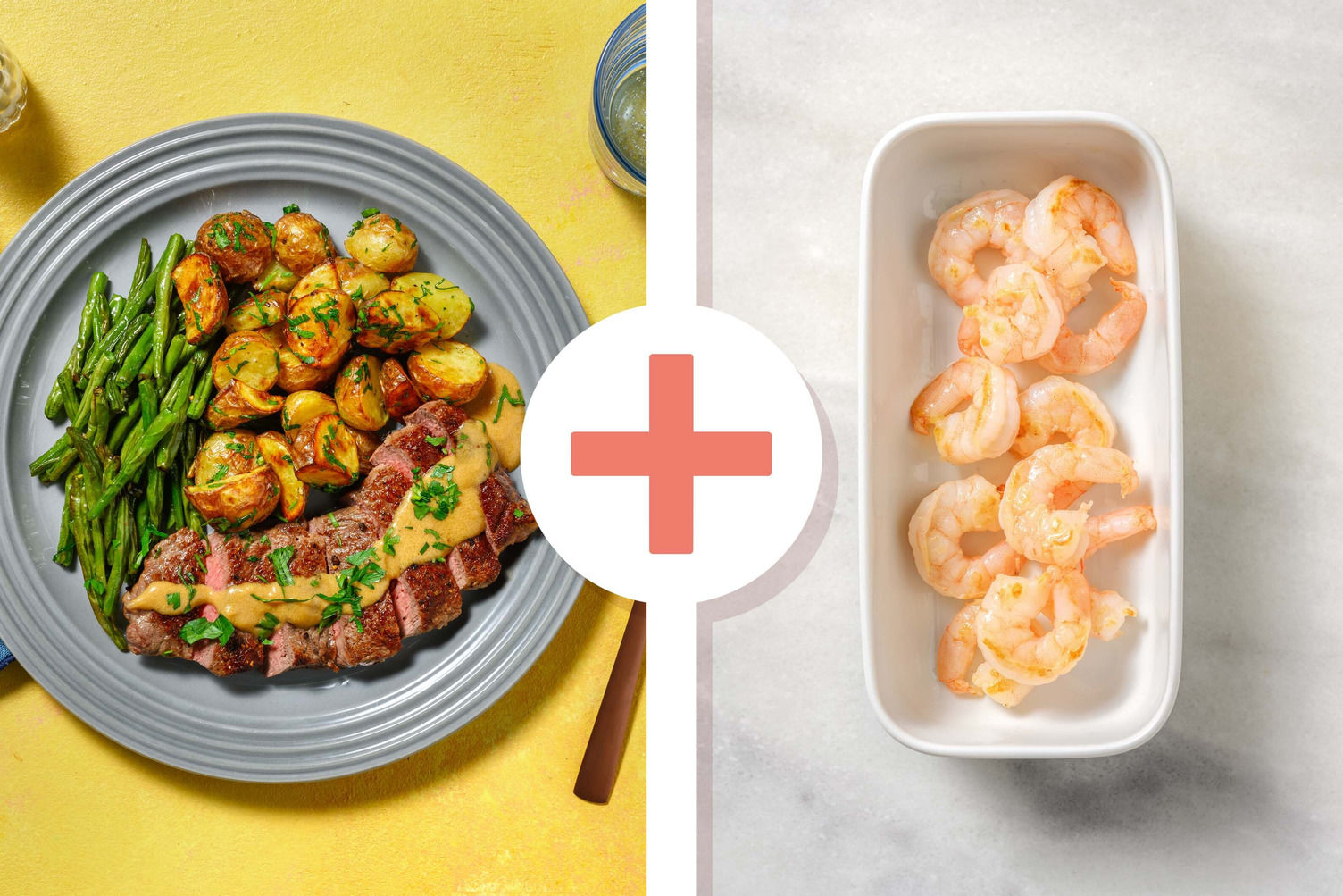 Pan-Seared Steaks and Shrimp Recipe | HelloFresh